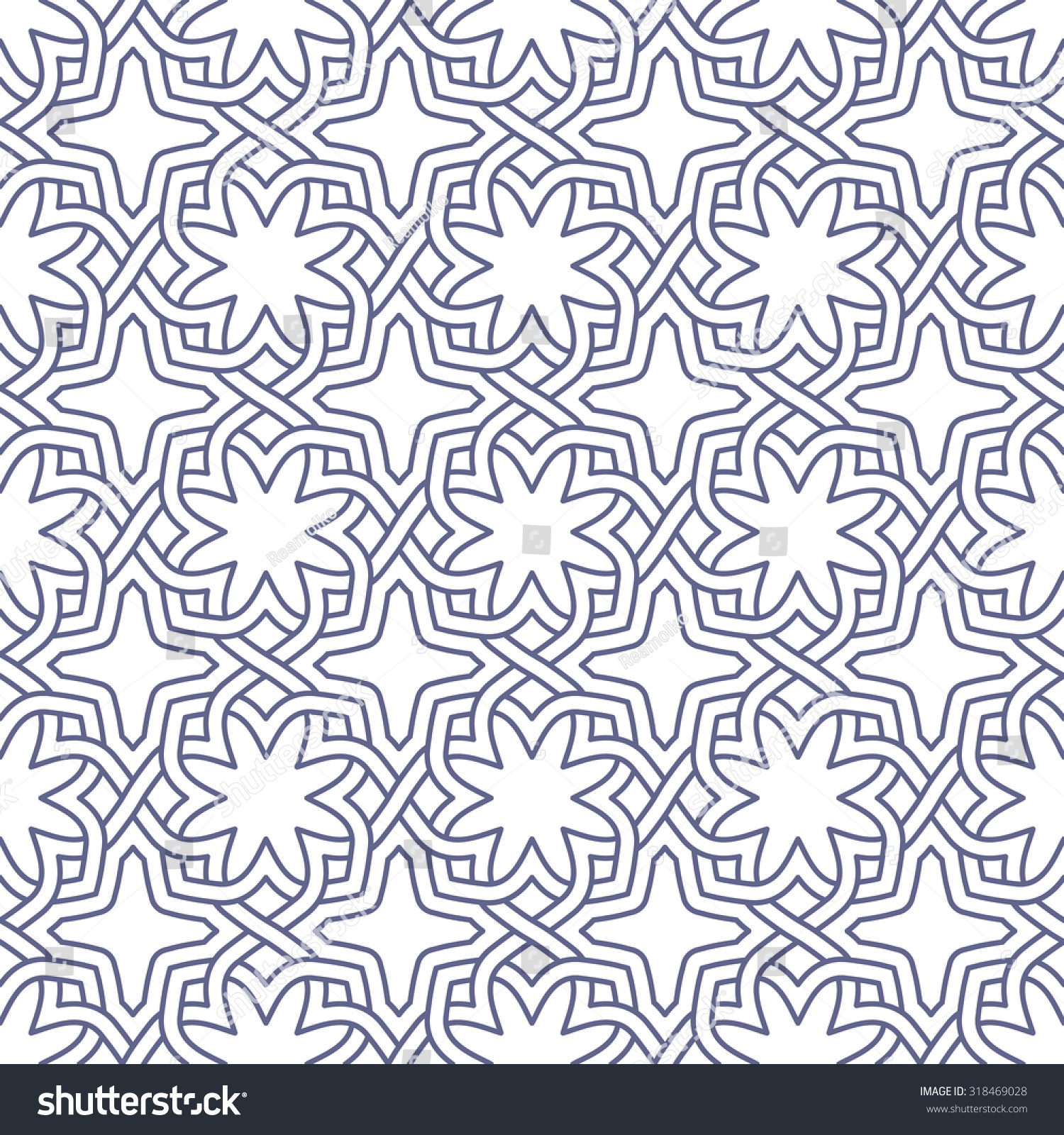 Arabesque Seamless Beautiful Oriental Arabic Islam Stock Vector ...