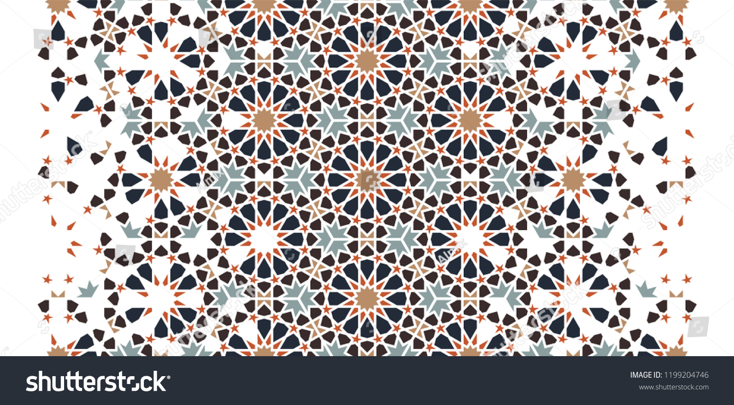 Arabesque Seamless Vector Pattern Geometric Halftone Stock Vector ...