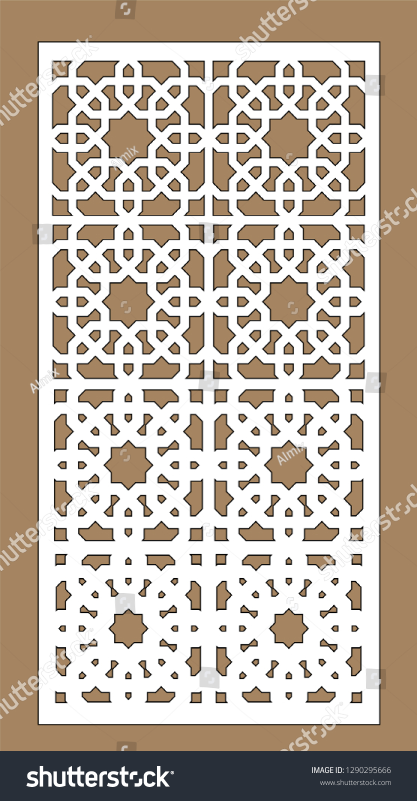 Arabesque Vector Panel Laser Cutting Art Stock Vector (Royalty Free ...