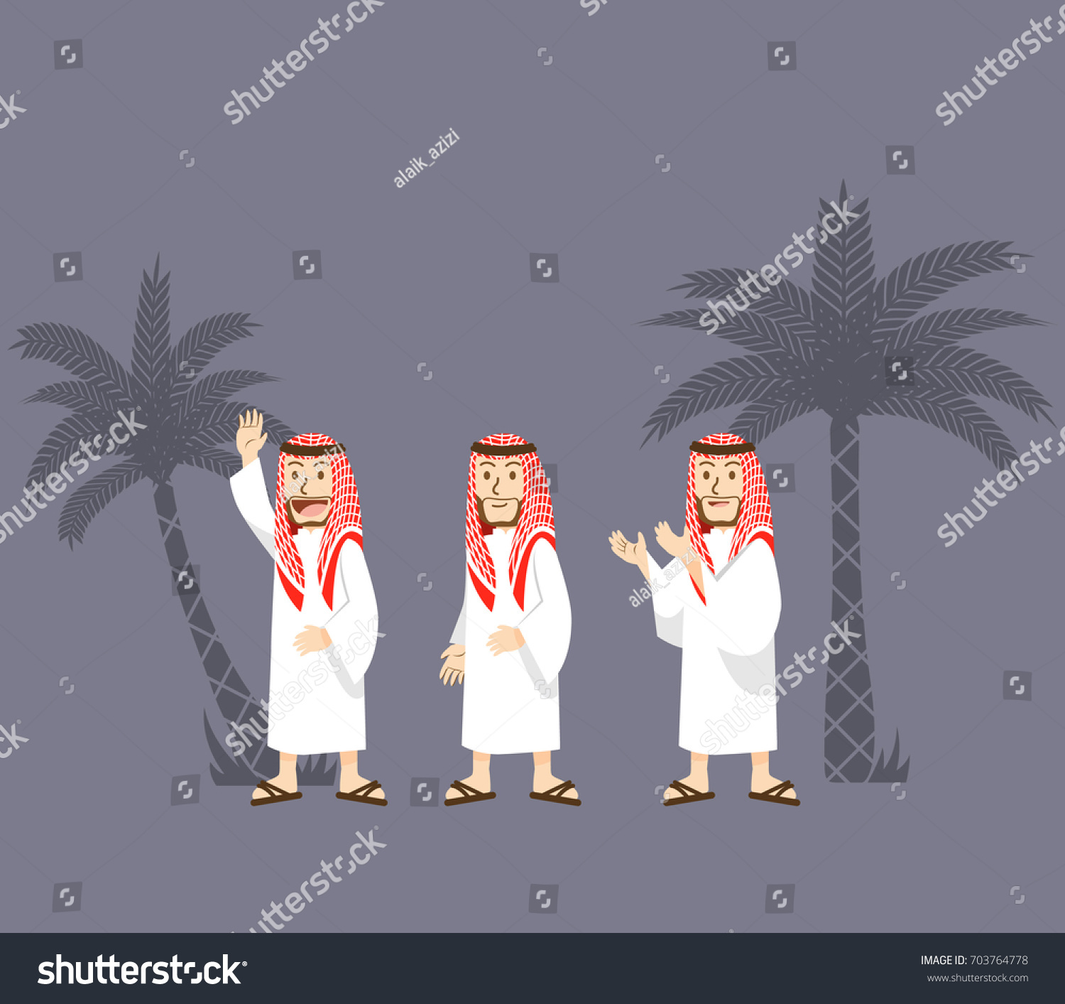Arabian Men Character Stock Vector (Royalty Free) 703764778 | Shutterstock