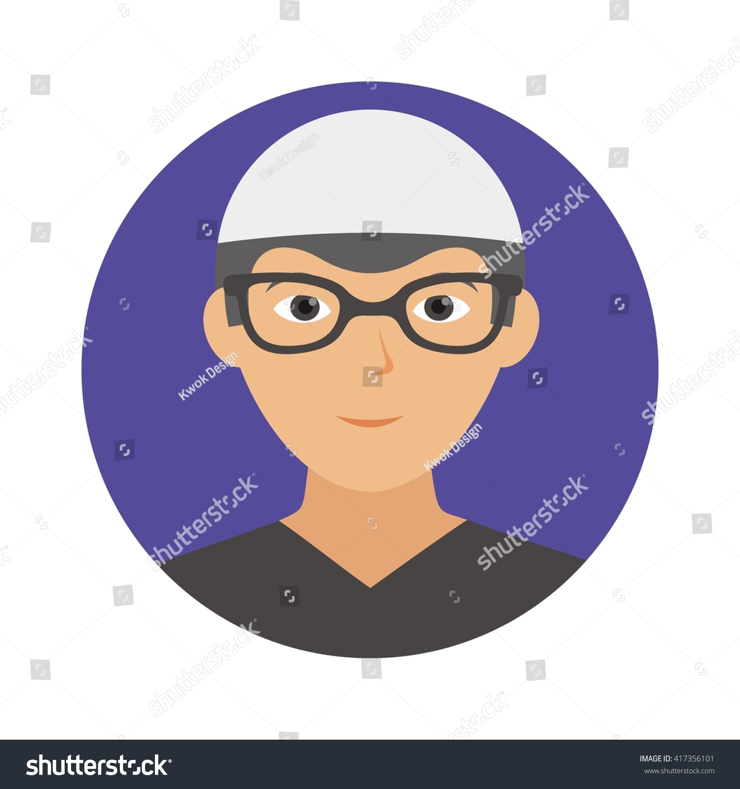 Arabian Middle Eastern Avatar Icon Vector: vector de stock (libre de ...