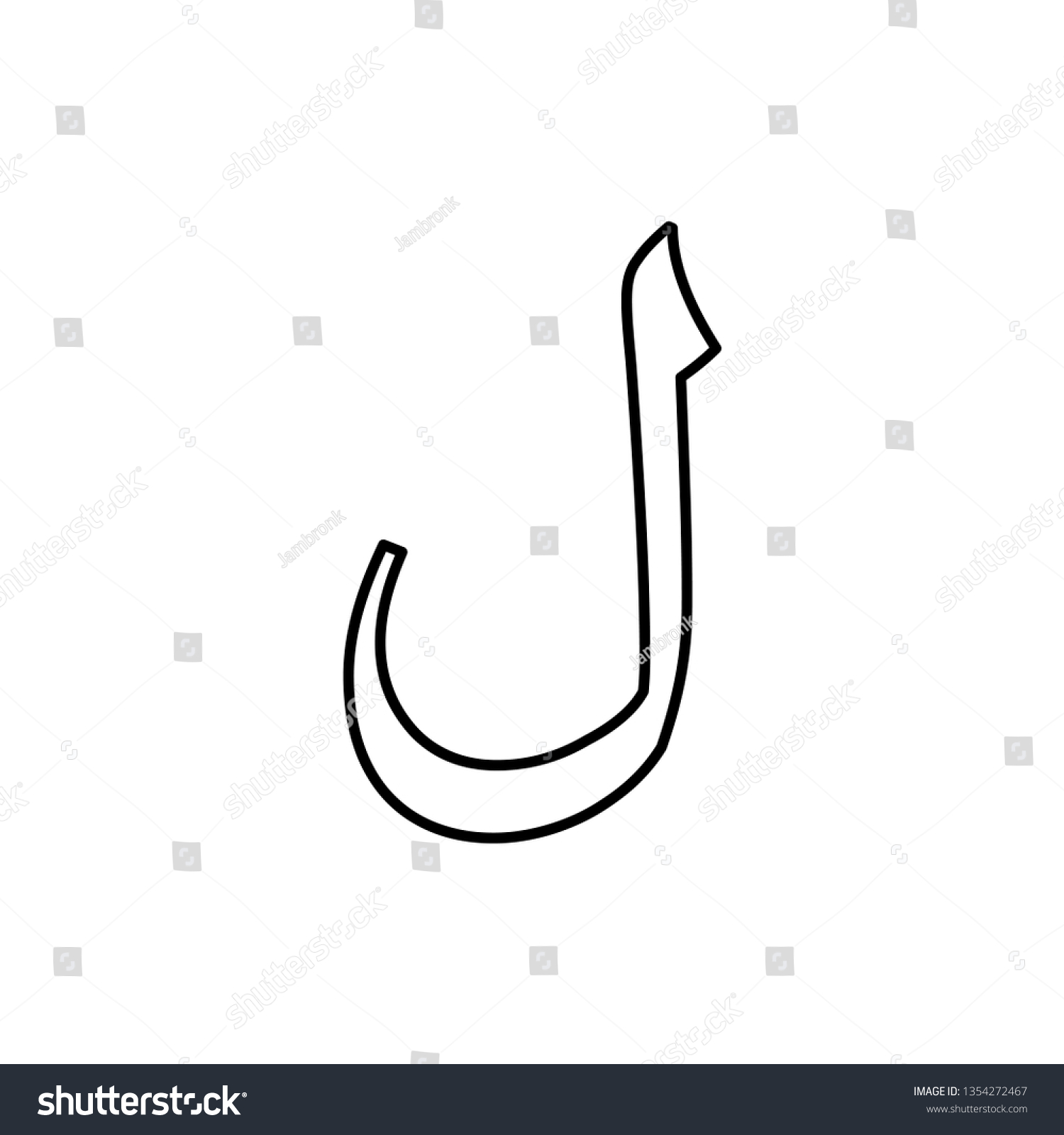 Arabic Alphabet Icon Stock Vector (Royalty Free) 1354272467