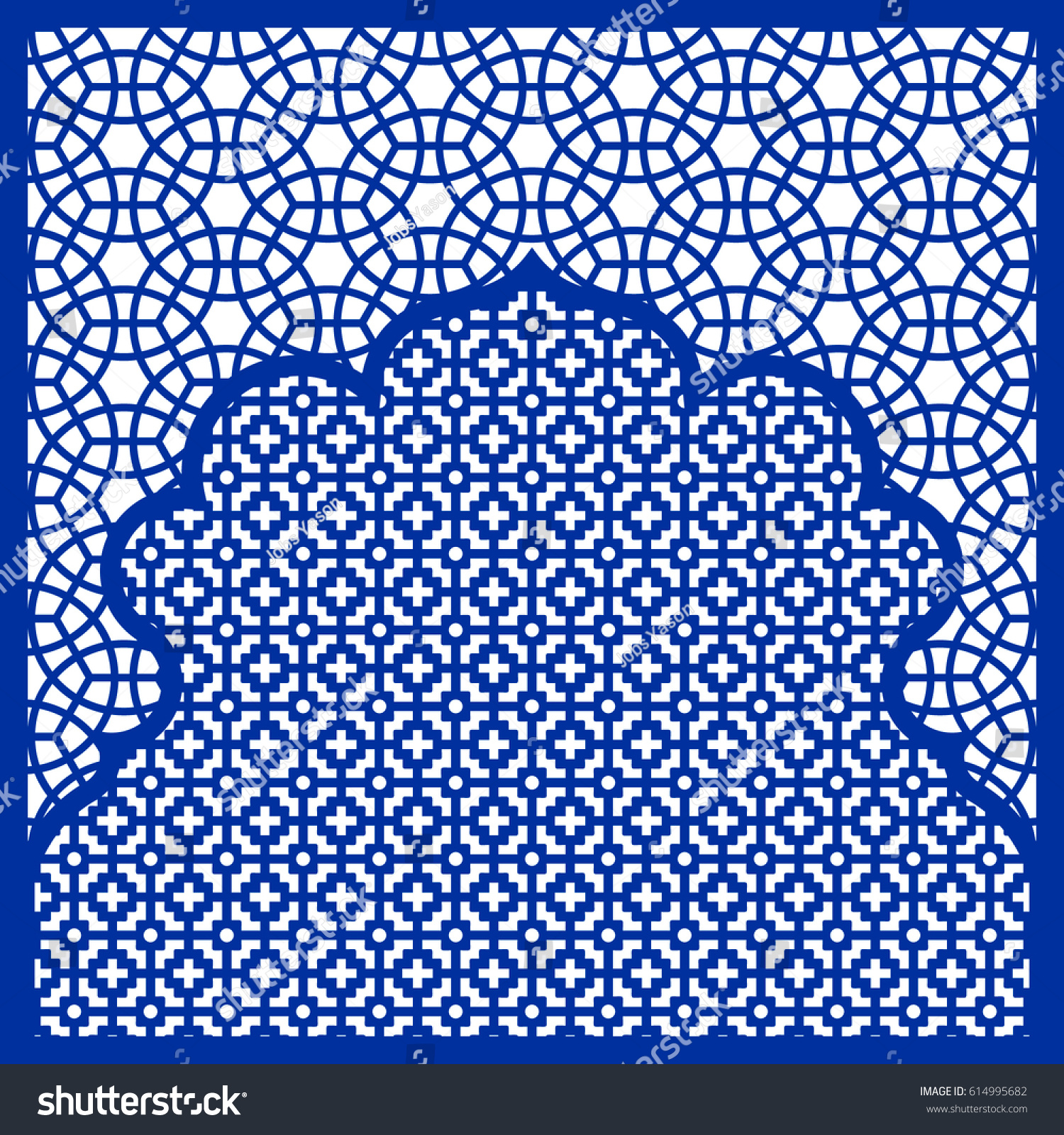 Vektor Stok Arabic Arch Traditional Islamic Pattern Mosque (Tanpa ...