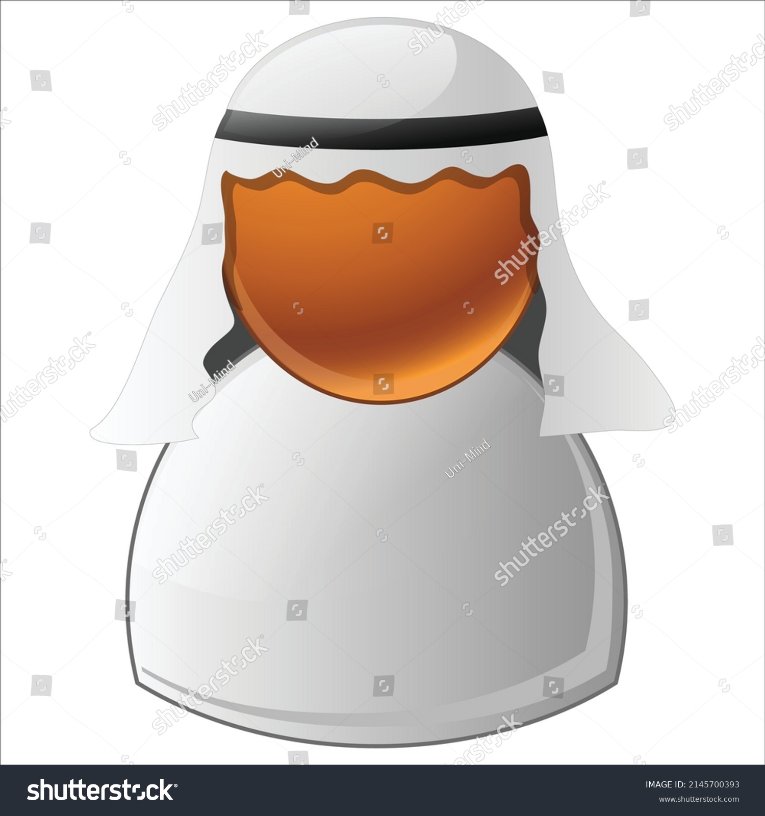 Arabic Avatar Isolated Vector Icon Which Stock Vector (Royalty Free ...