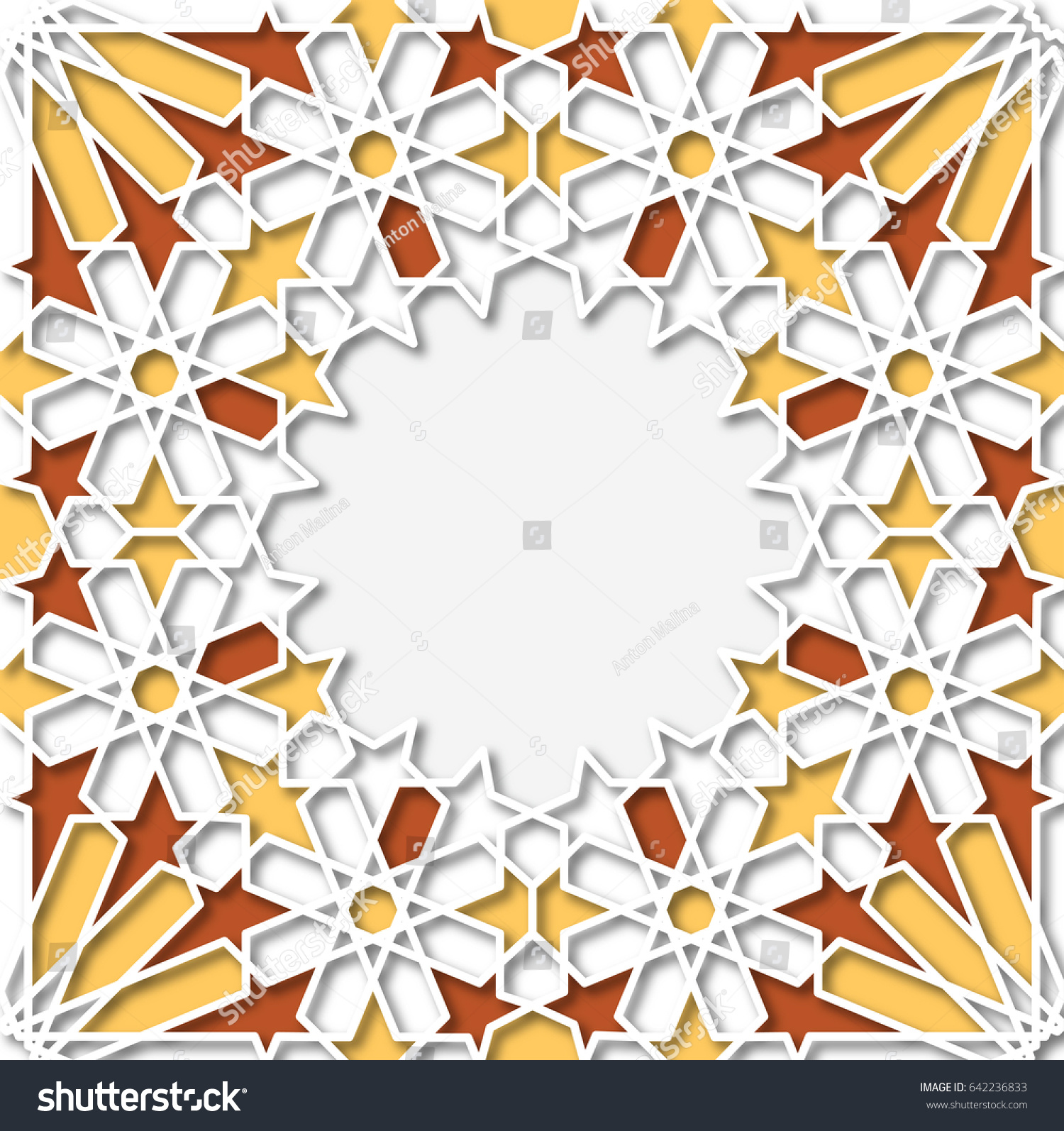 Arabic Background Andalus Pattern Moroccan Tile Stock Vector (Royalty ...