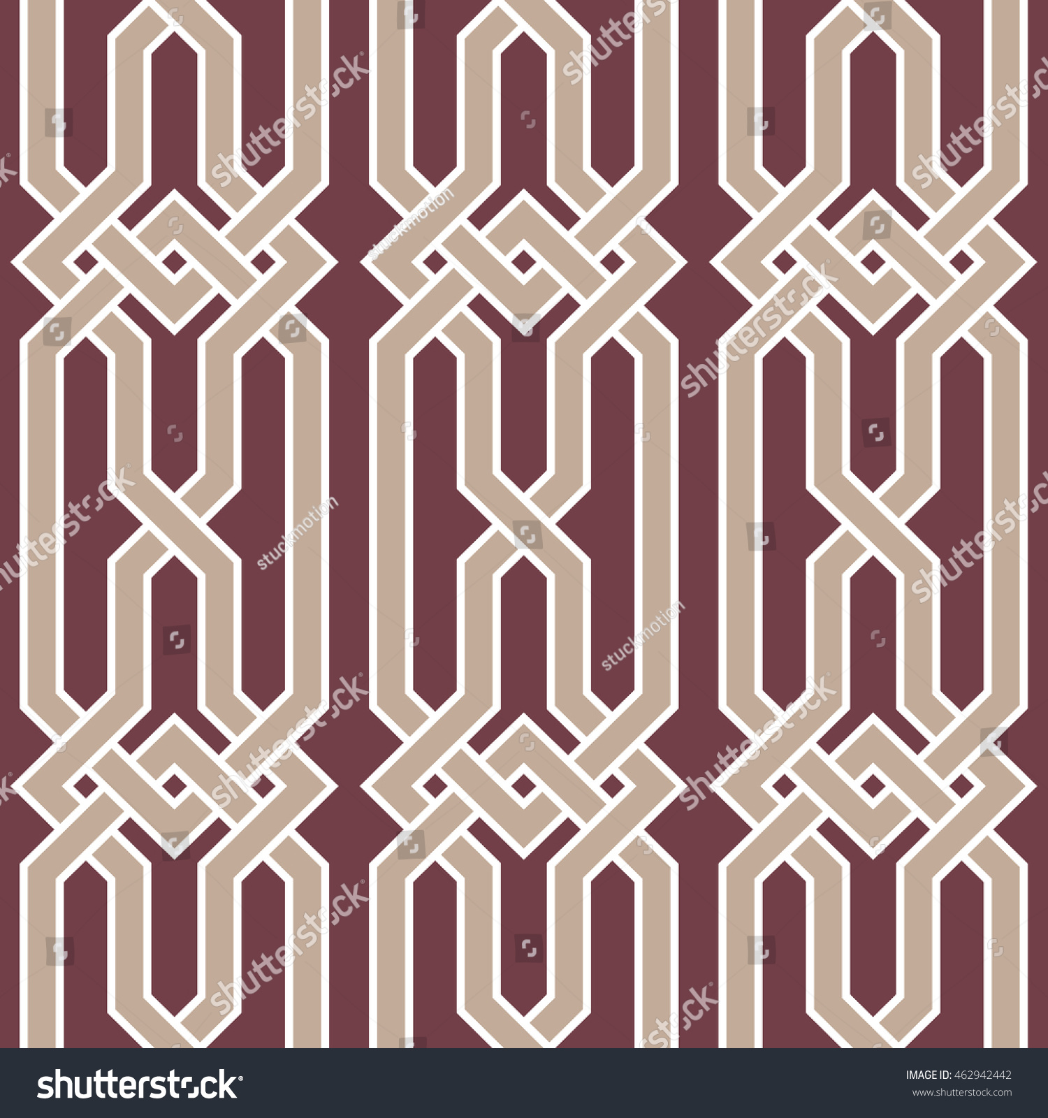 Arabic Fret Trellis Pattern Seamless Background Stock Vector (Royalty ...