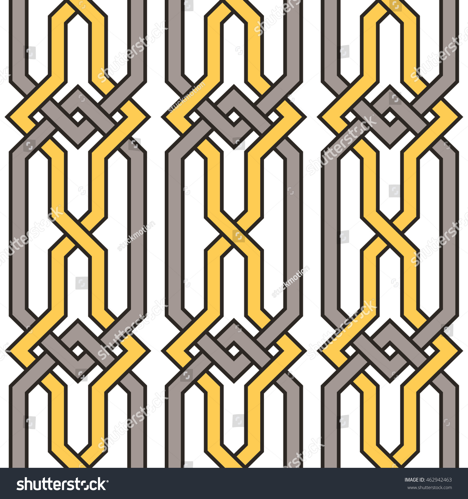 Arabic Fret Trellis Pattern Seamless Background Stock Vector (Royalty ...