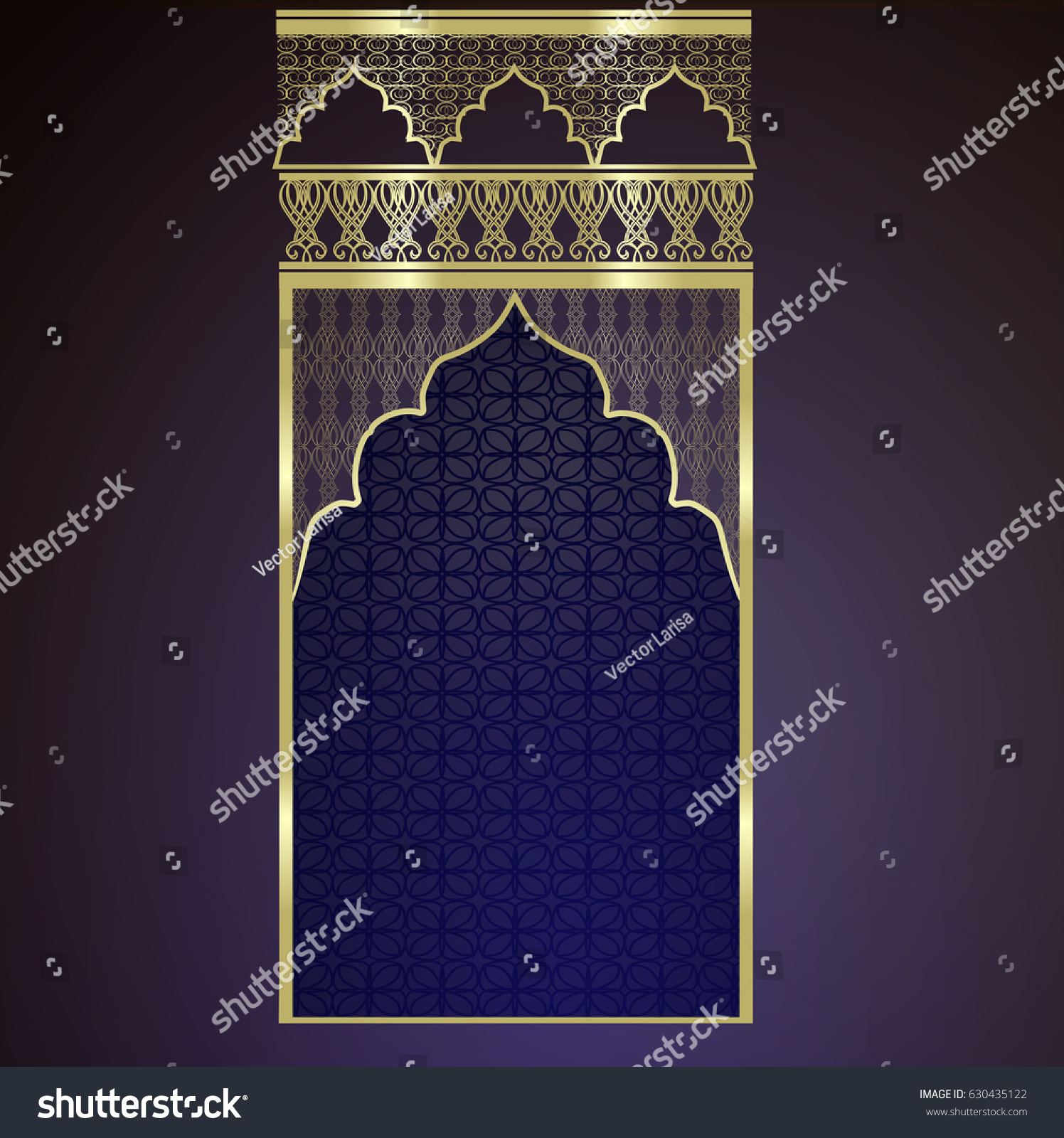 Arabic Golden Background Patterns 스톡 벡터(로열티 프리) 630435122