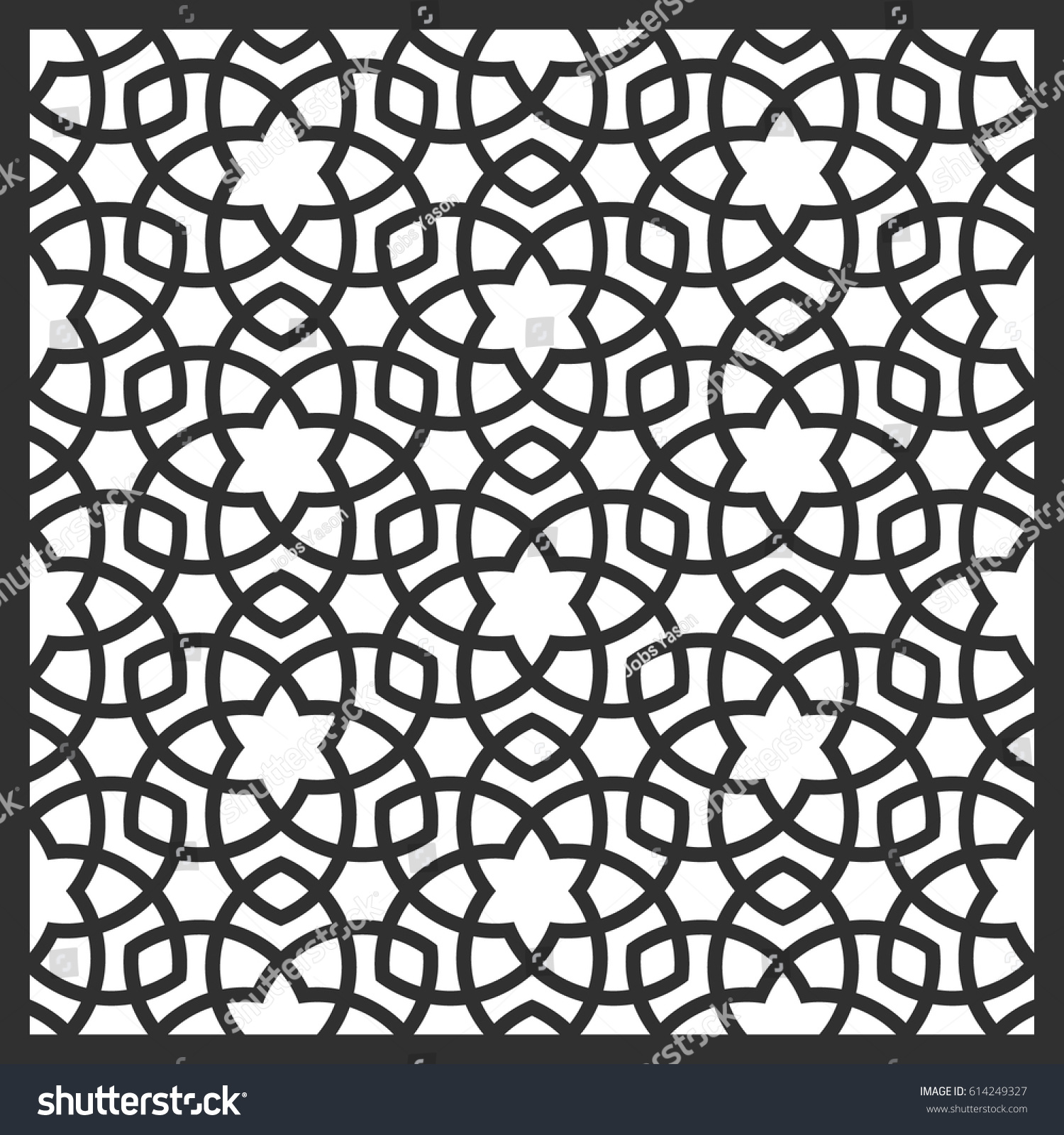 Arabic Islamic Vector Seamless Stars Pattern Stock Vector 614249327 ...