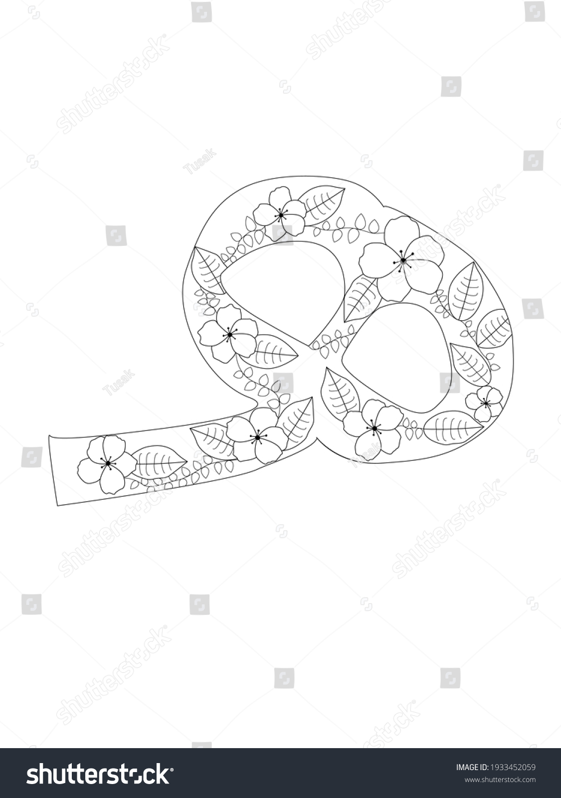Arabic Letter Haa Coloring Page Vector: Vector có sẵn (miễn phí bản ...