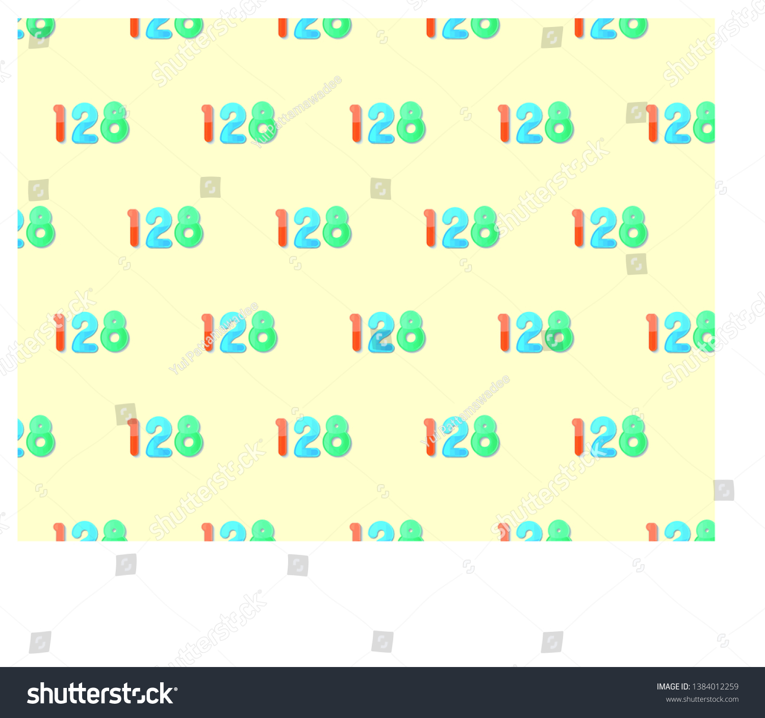 Arabic Numbers On Yellow Background Vector Stock Vector (Royalty Free ...