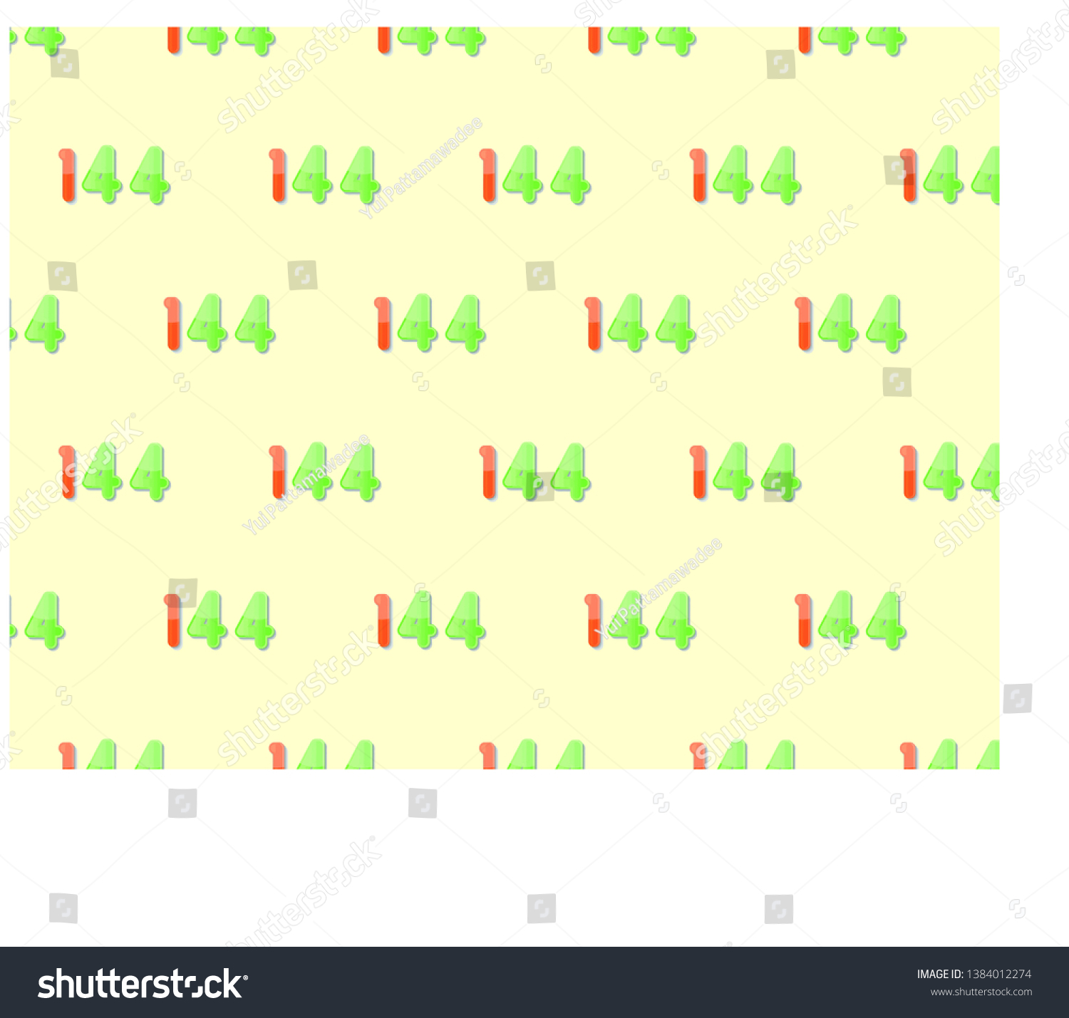 Arabic Numbers On Yellow Background Vector Stock Vector (Royalty Free ...