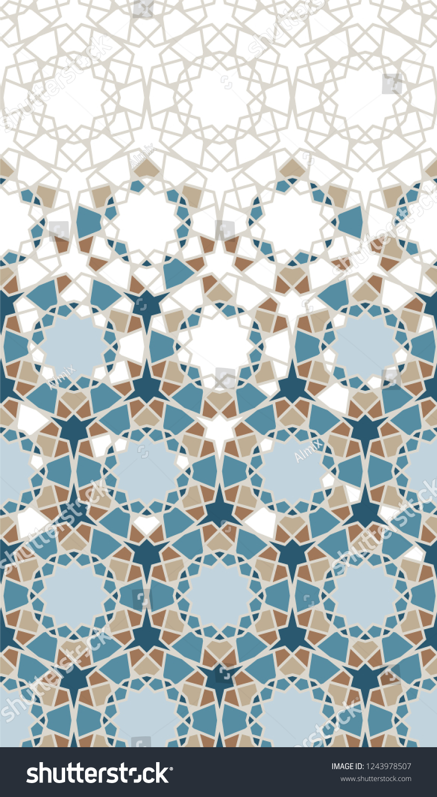 Arabic Pattern Arabesque Repeating Vector Border Stock Vector (Royalty ...
