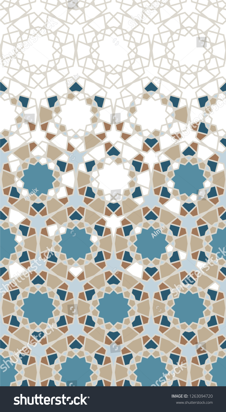 Arabic Pattern Arabesque Repeating Vector Border Stock Vector (Royalty ...