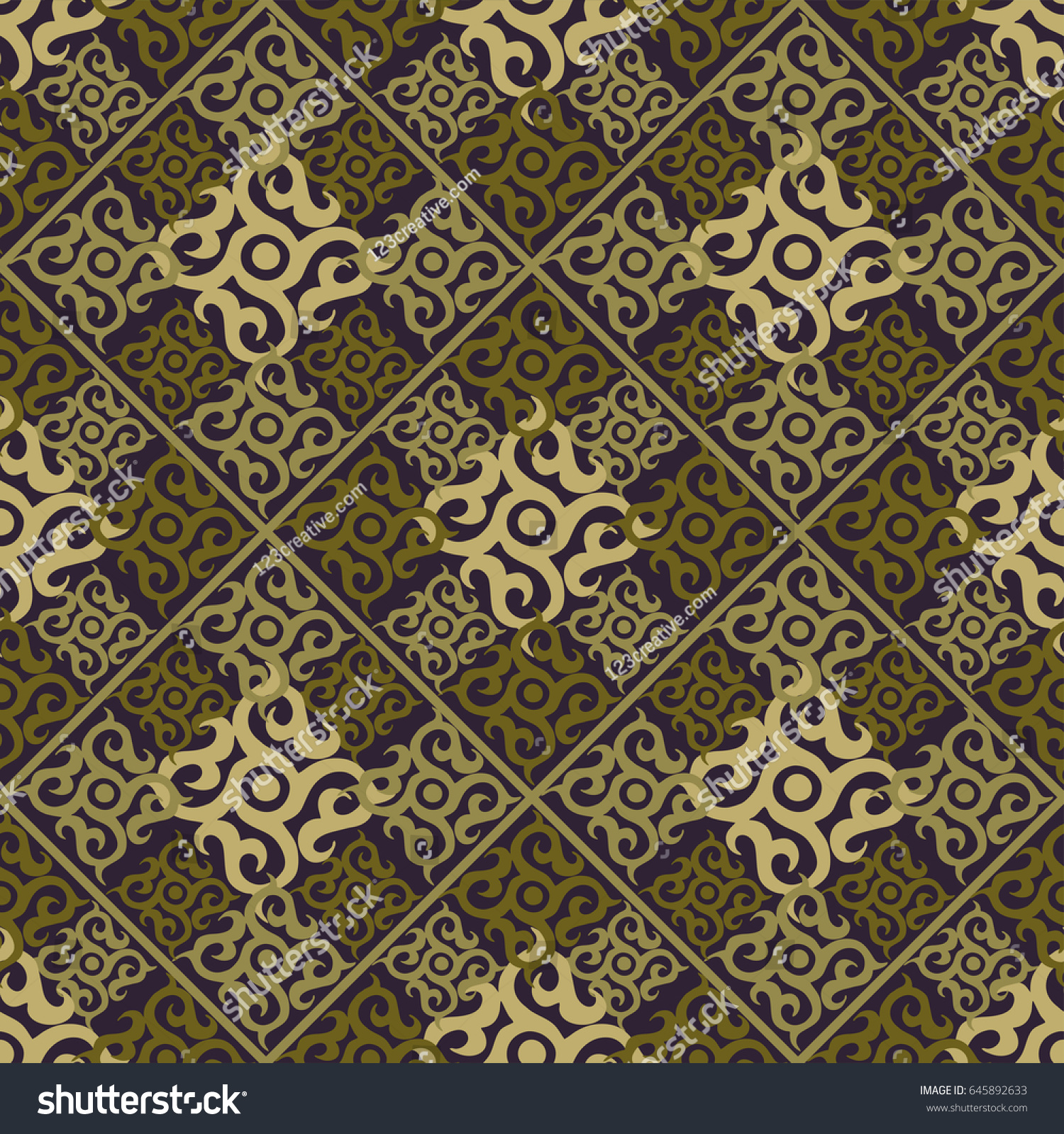 Arabic Pattern Vector Decorative Fabric Texture: vector de stock (libre ...