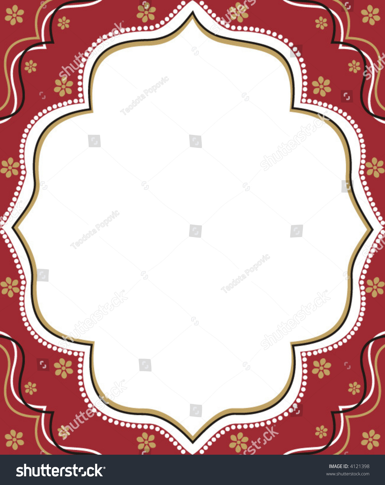Arabic Style Frame Stock Vector 4121398 - Shutterstock