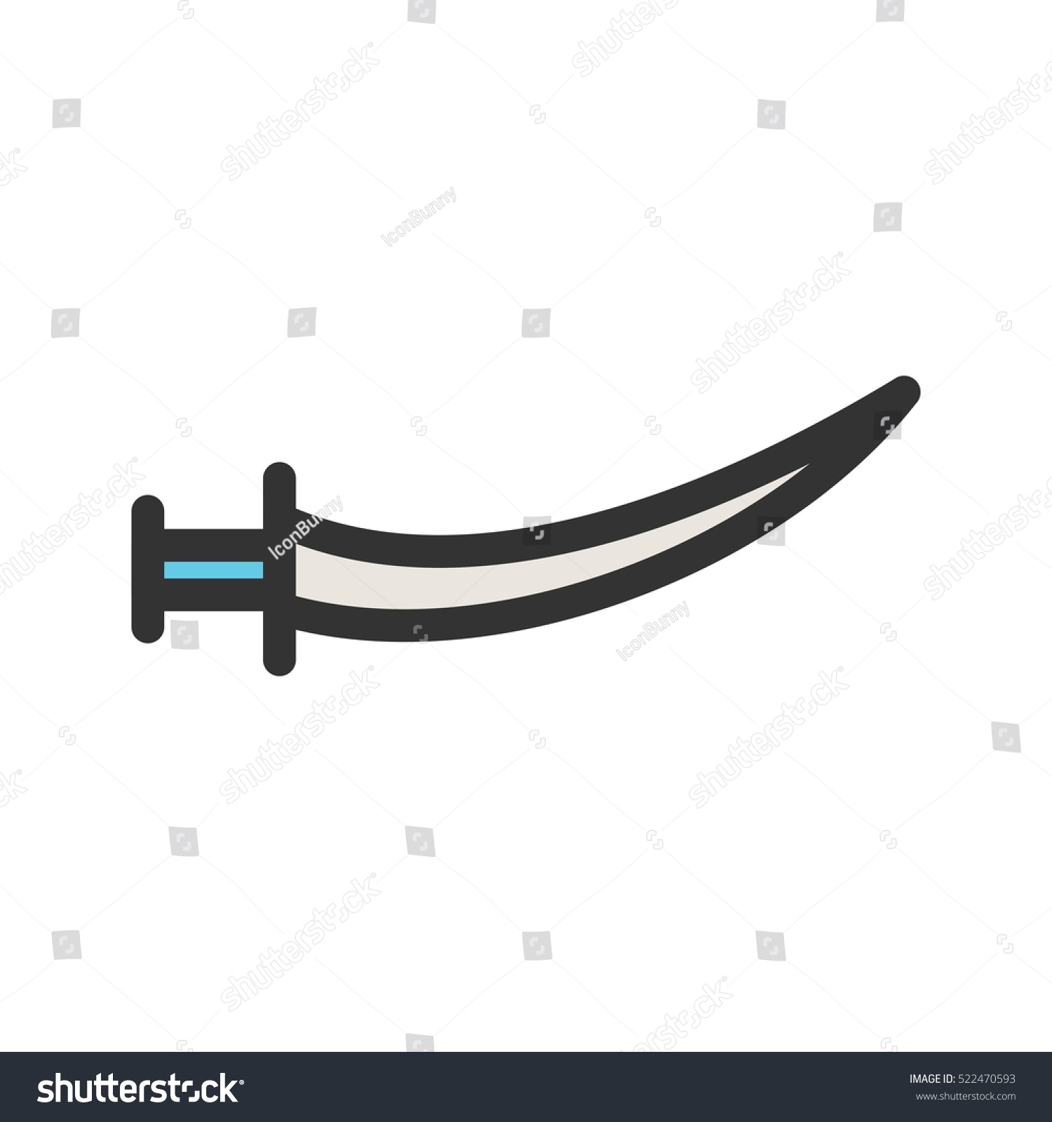 Arabic Sword Stock Vector (Royalty Free) 522470593