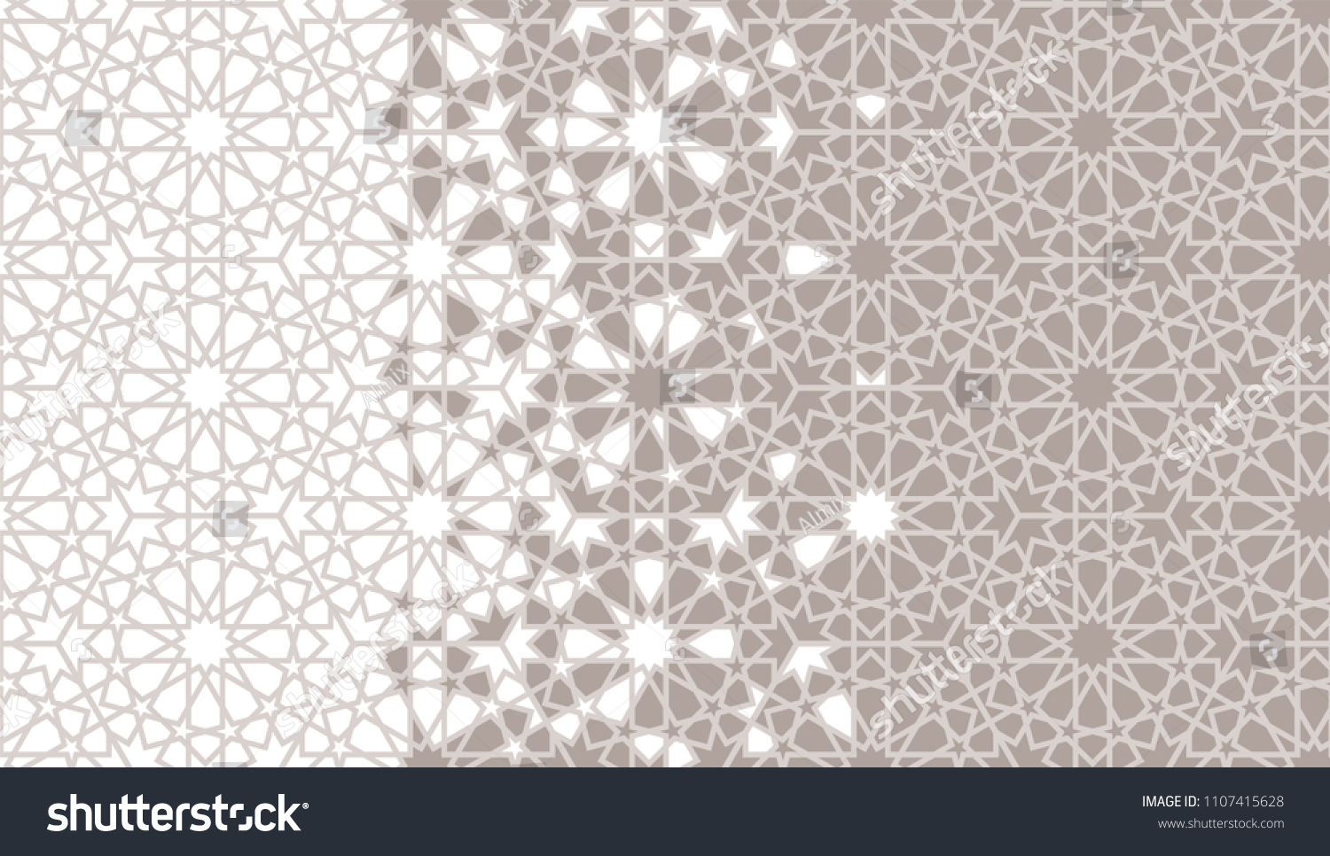 Arabic Tile Repeating Vector Border Geometric Stock Vector (Royalty ...