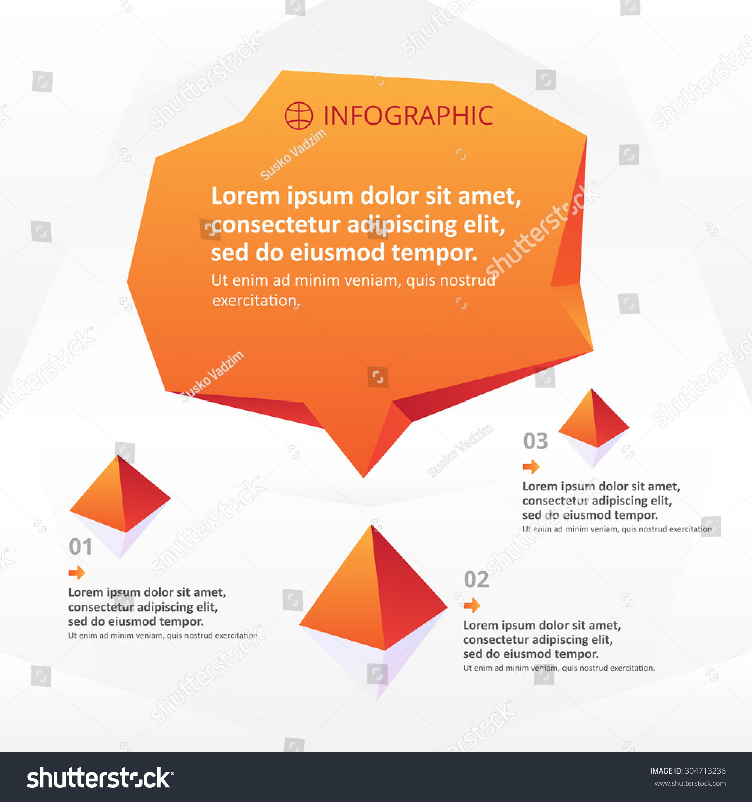 Arbitrary Template Infographics Icons: vector de stock (libre de ...