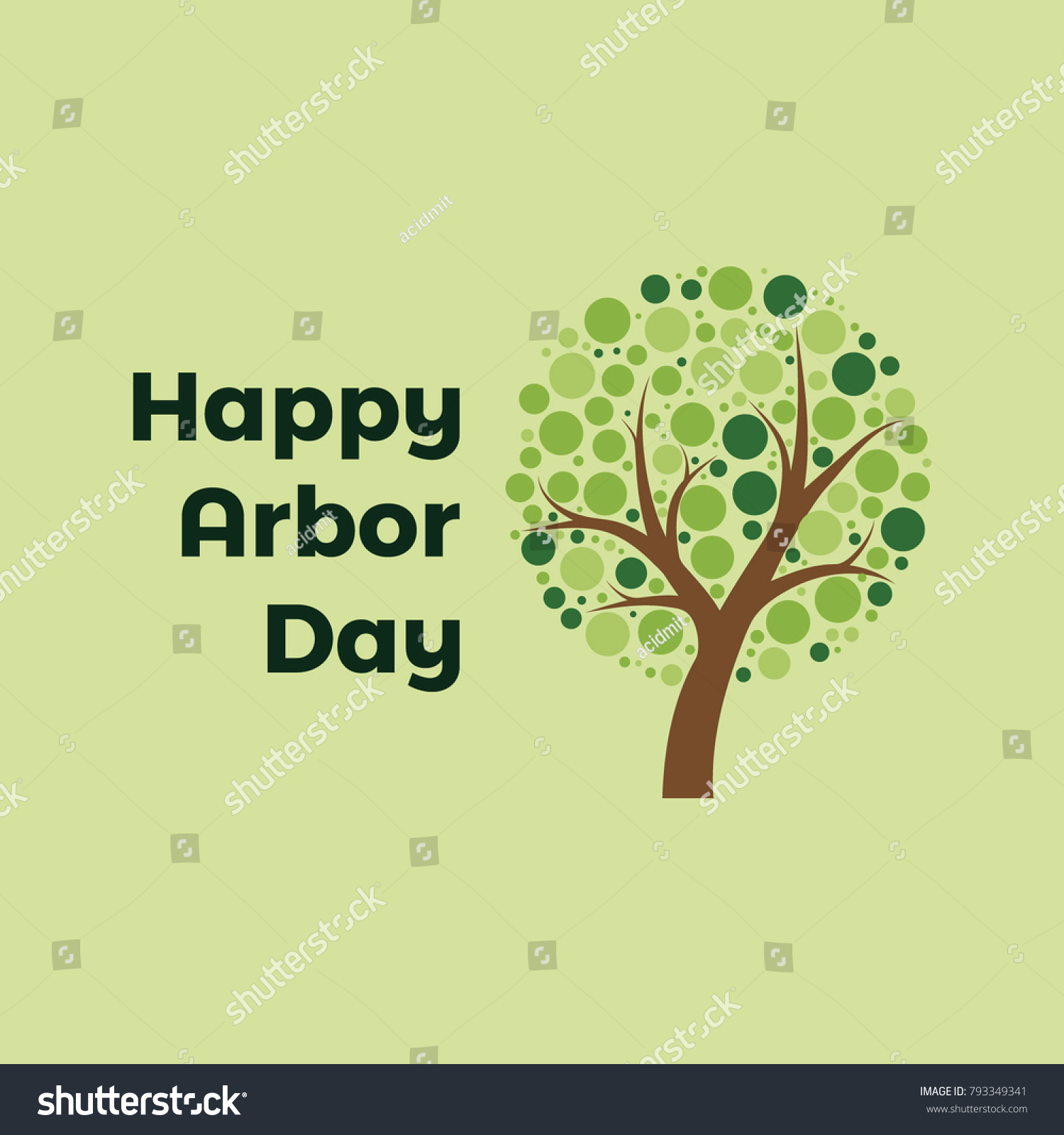 Arbor Day Banner Layout Design Stock Vector (Royalty Free) 793349341 ...