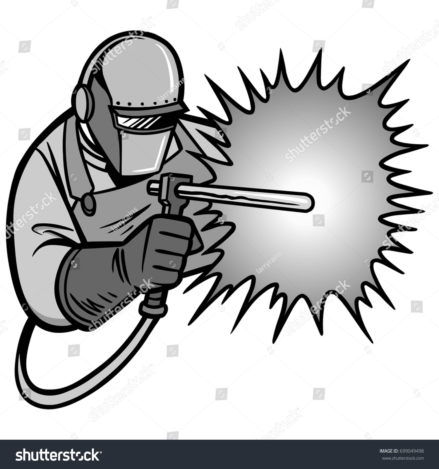 Arc Welder Illustration Stock Vector 699049498 - Shutterstock
