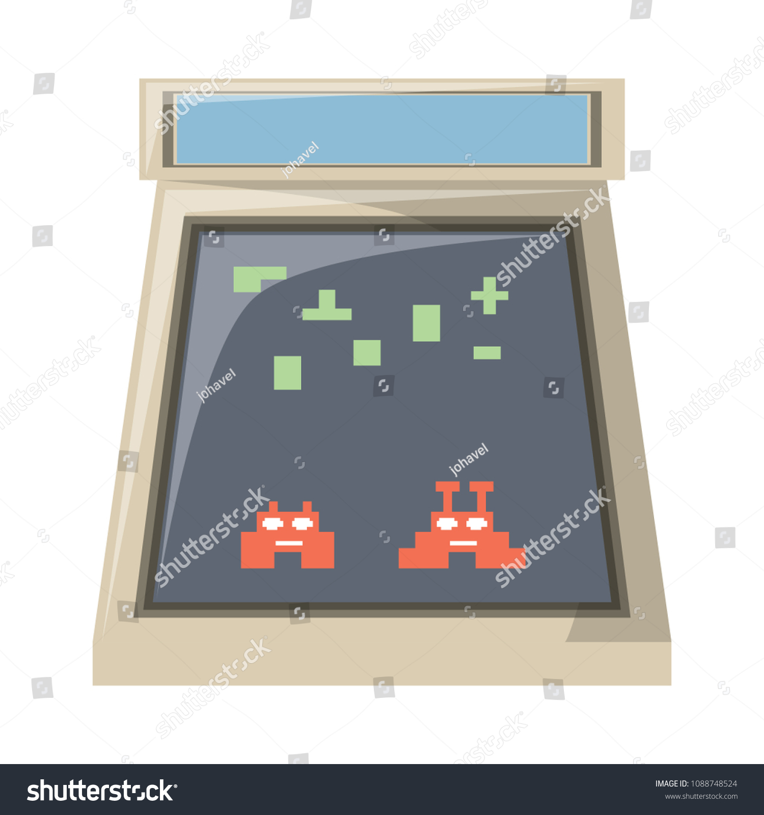 Arcade Game Design Stock Vector (Royalty Free) 1088748524