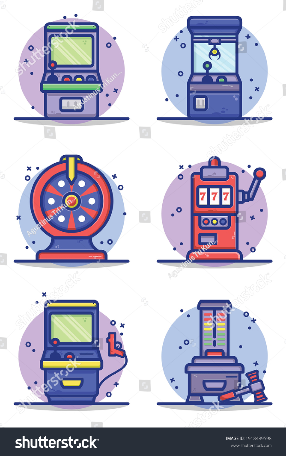 Arcade Game Vector Cartoon Illustration Stock Vector (Royalty Free ...