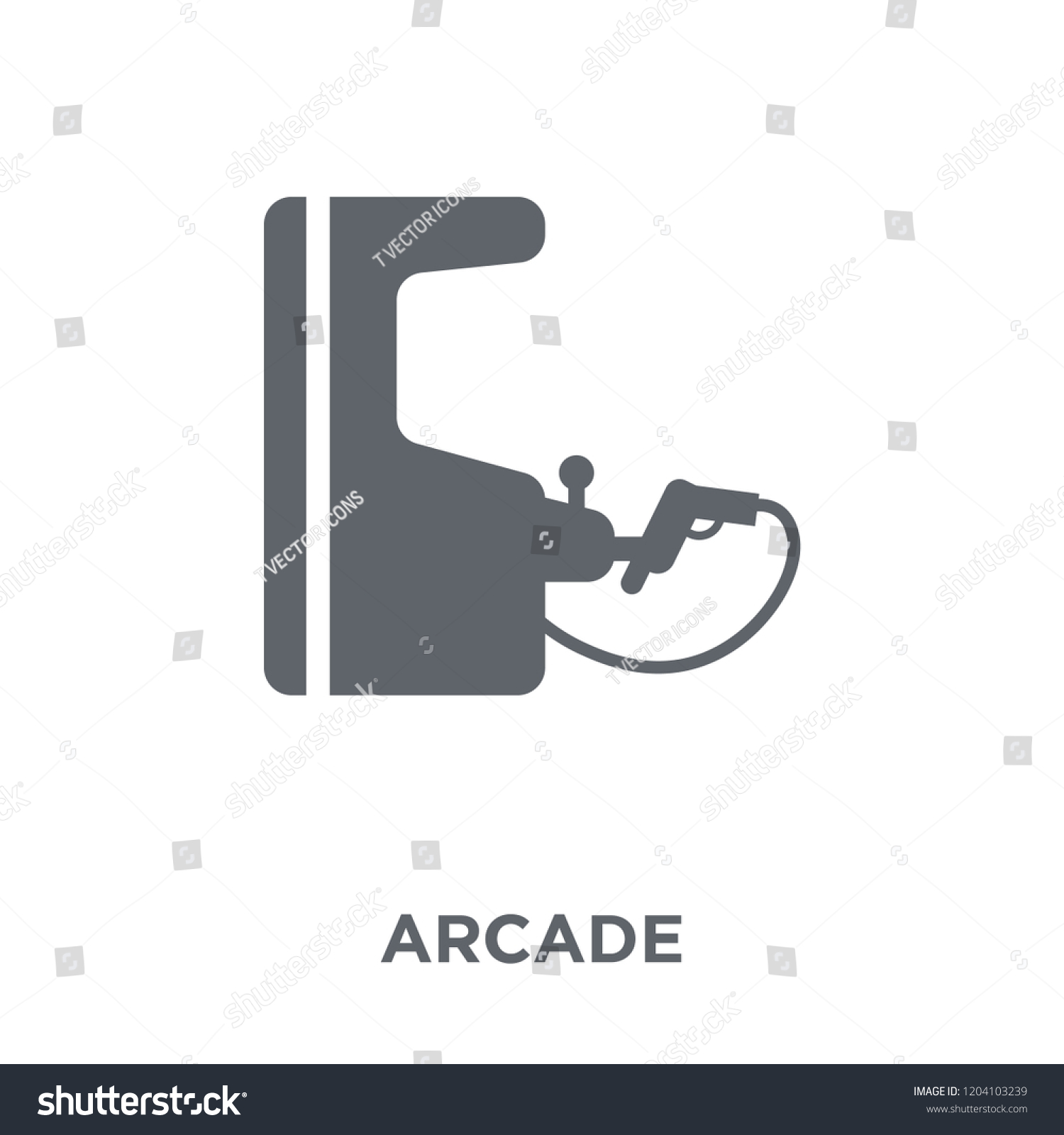 Arcade Icon Arcade Design Concept Entertainment Stock Vector (Royalty ...