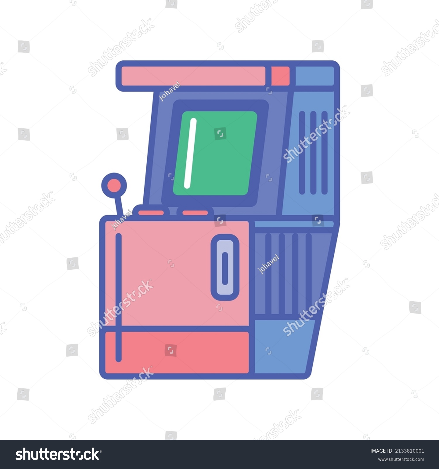 Arcade Machine Game Retro Tech Icon Stock Vector (Royalty Free ...