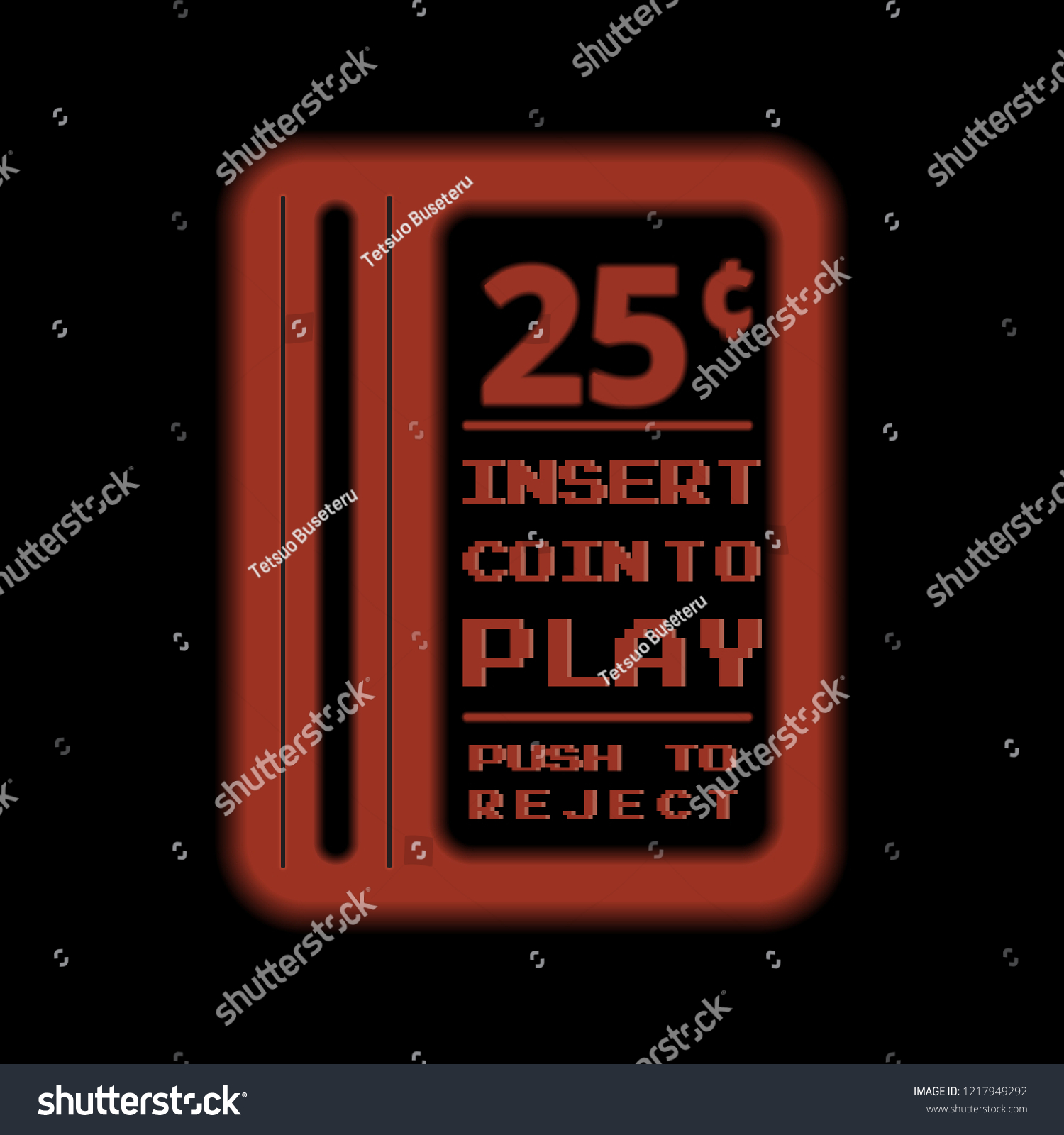 Arcade Machine Insert Coin Slot Vector Stock Vector (Royalty Free ...