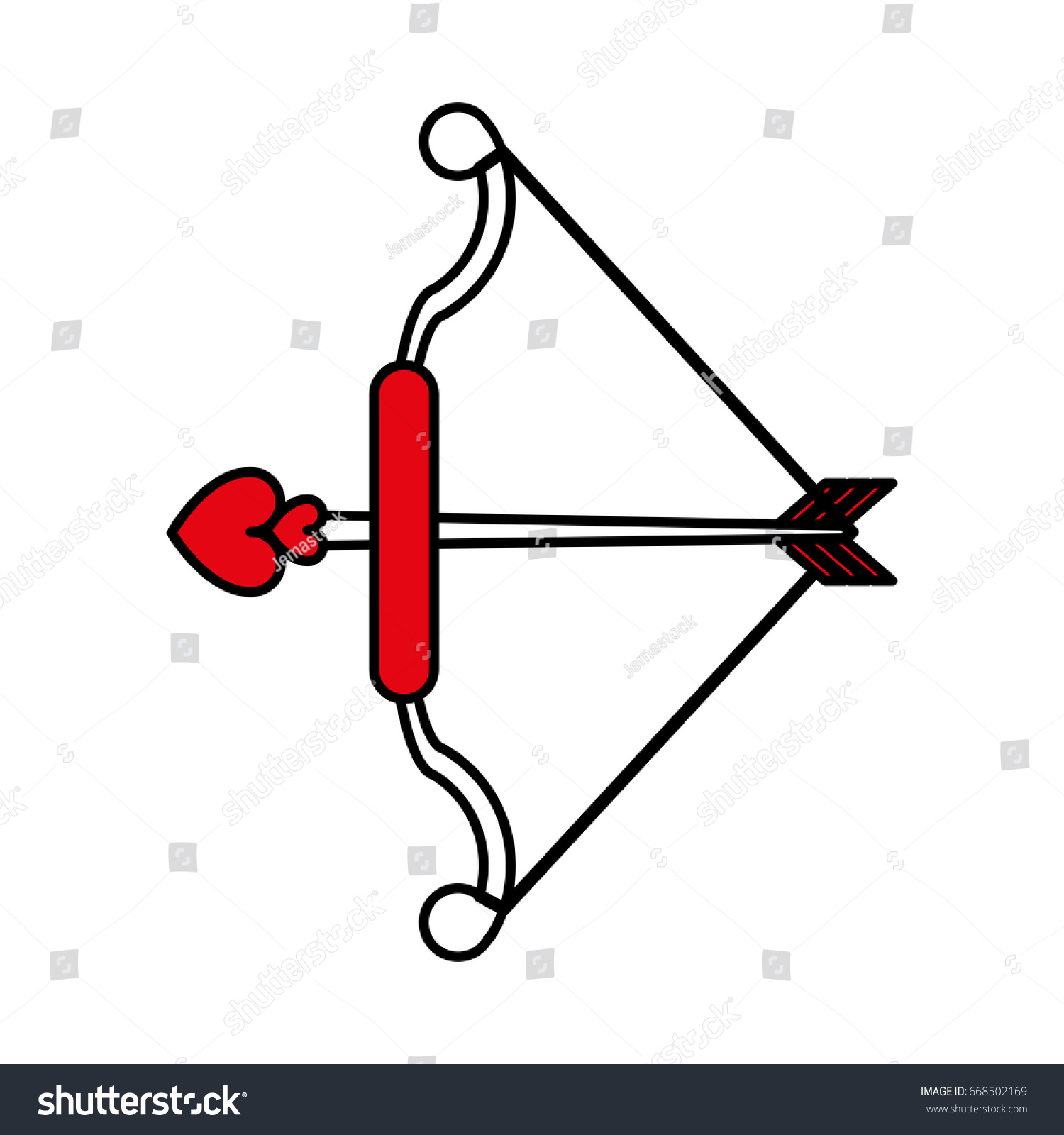 Arch Arrow Vector Illustration Stock Vector (Royalty Free) 668502169 ...