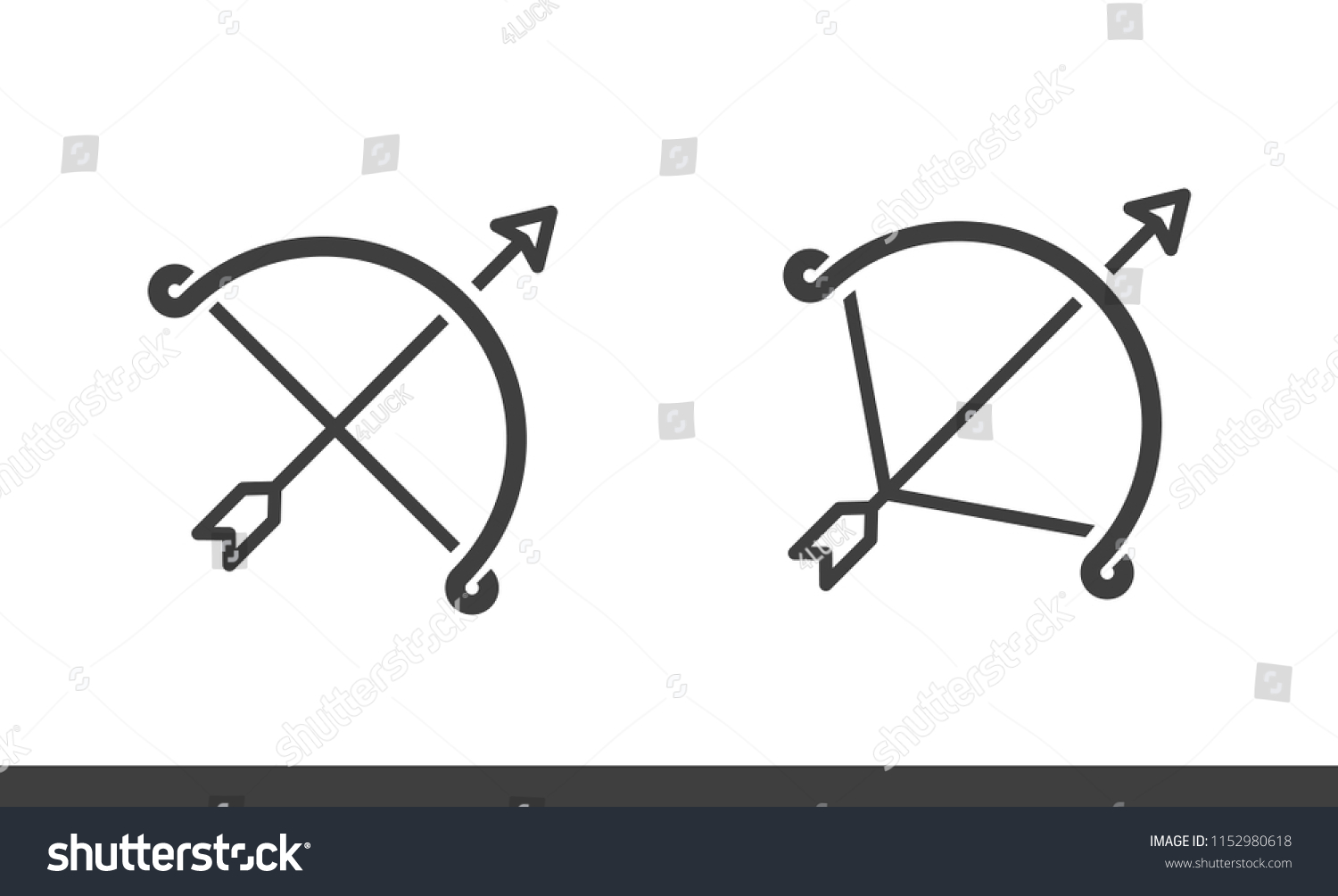 Arch Arrow Vector Icons Stock Vector (Royalty Free) 1152980618