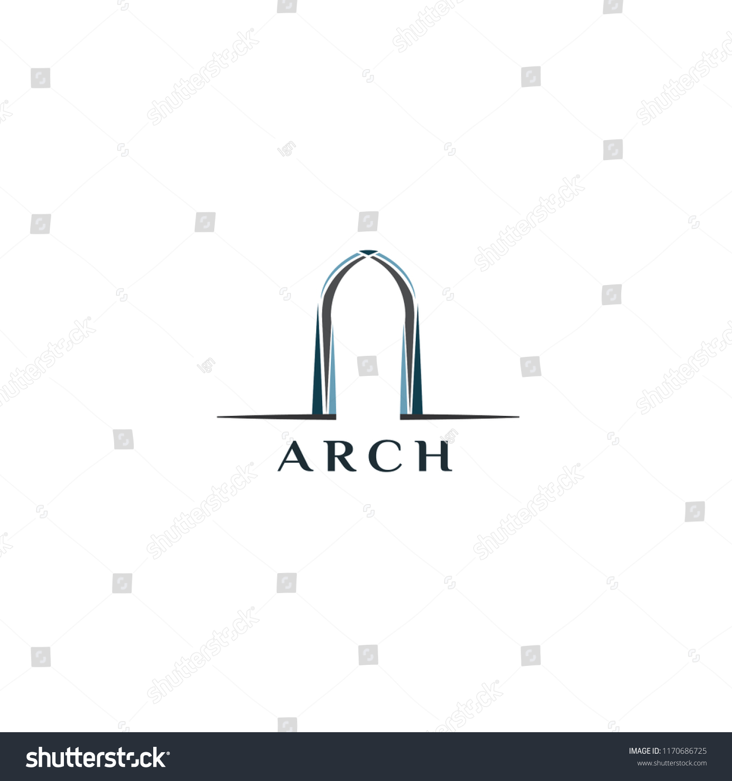 Arch Vector Logo Arch Icon Stock Vector (Royalty Free) 1170686725