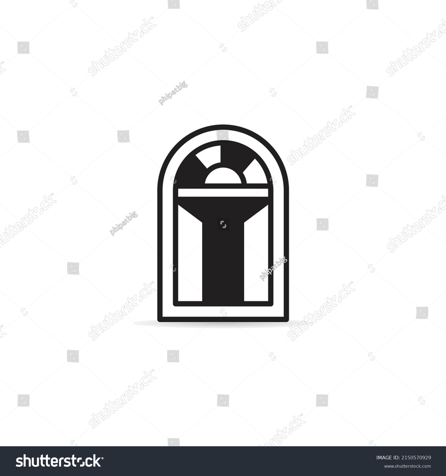 Arch Window Icon Vector Illustration Stock Vector (Royalty Free ...