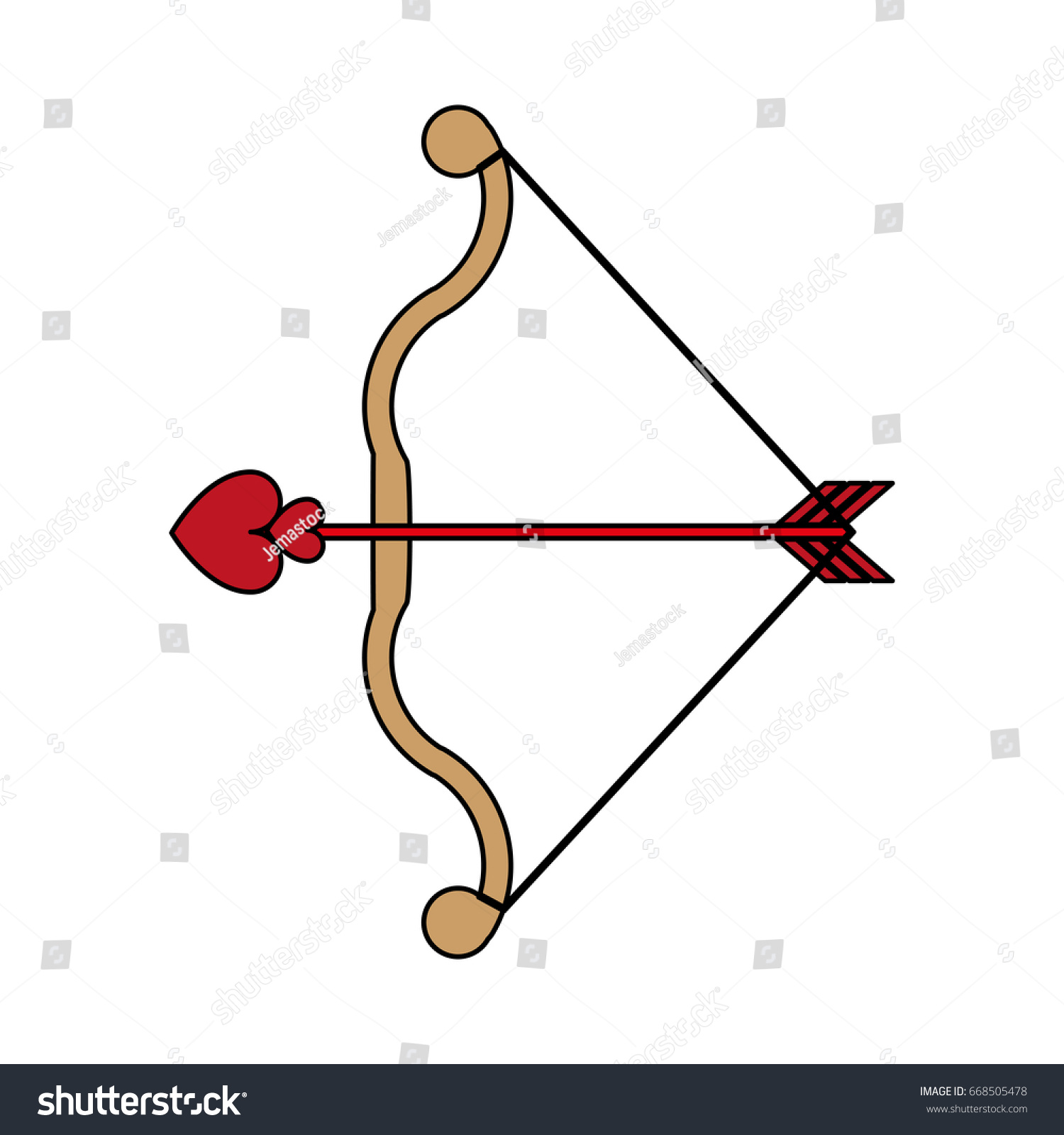 Arch Arrow Vector Illustration Stock Vector (Royalty Free) 668505478