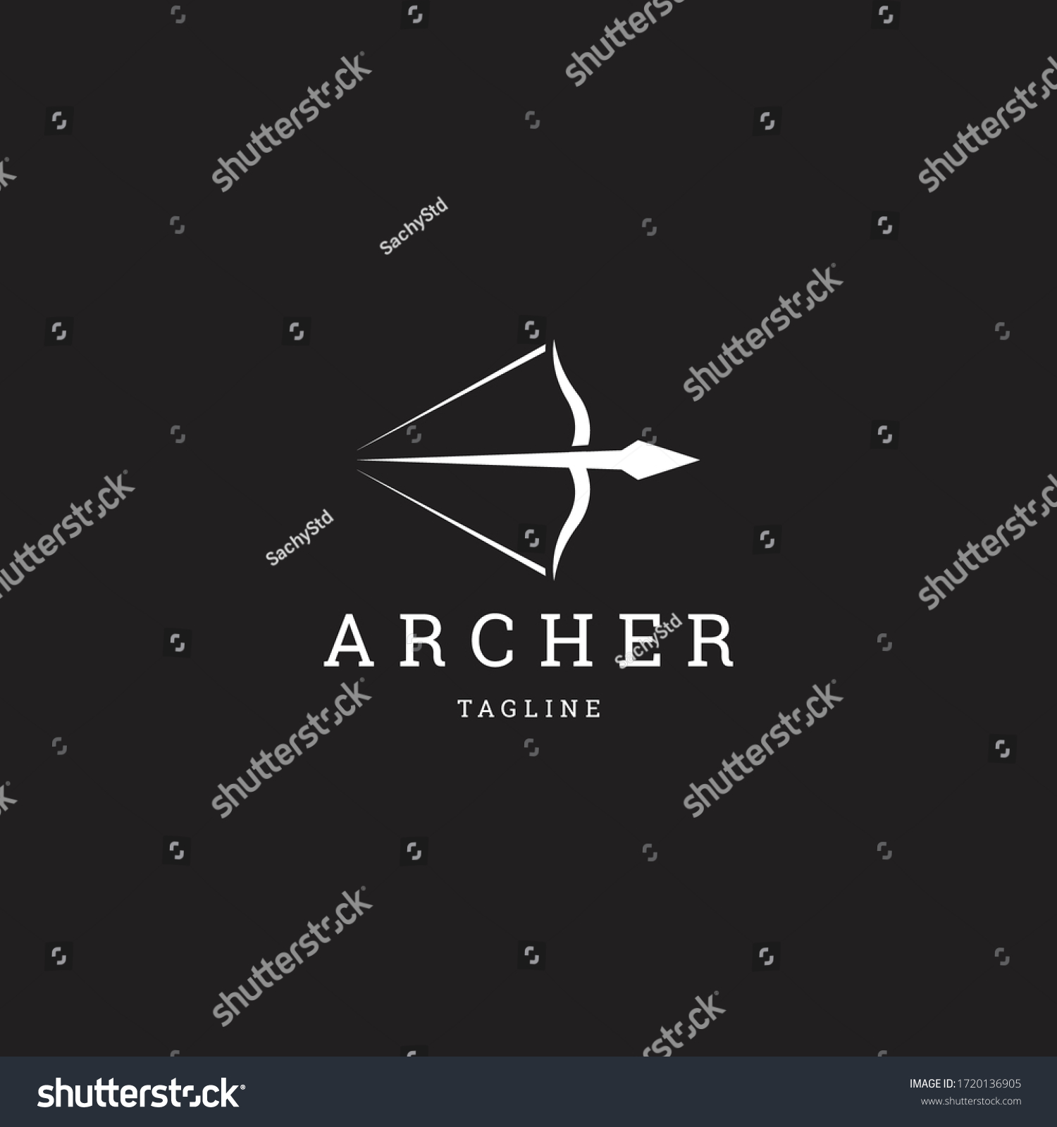 Archer Logo Design Template Vector Illustration Stock Vector (Royalty ...