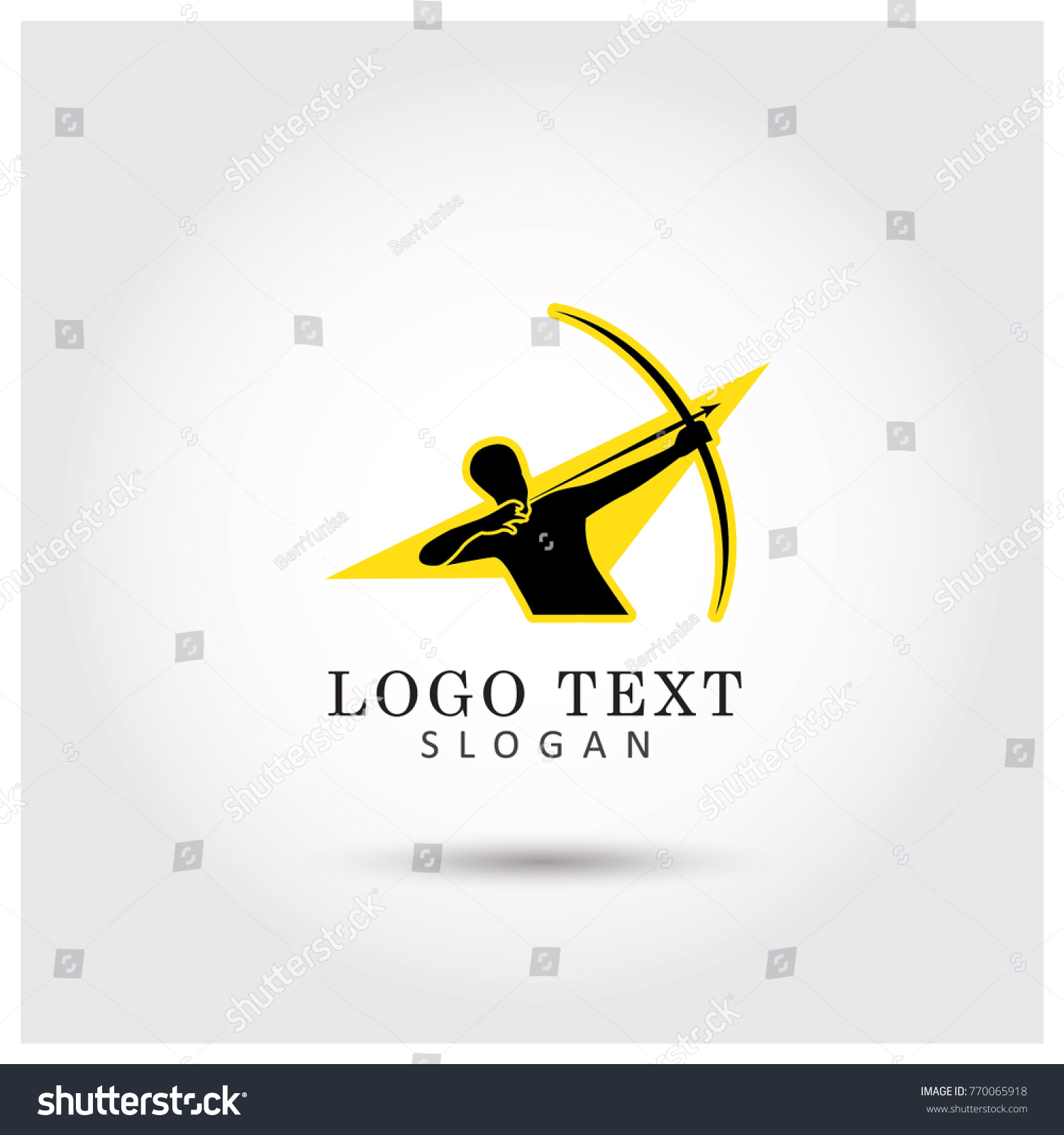 Archer Logo Vector Icon Template Stock Vector (Royalty Free) 770065918