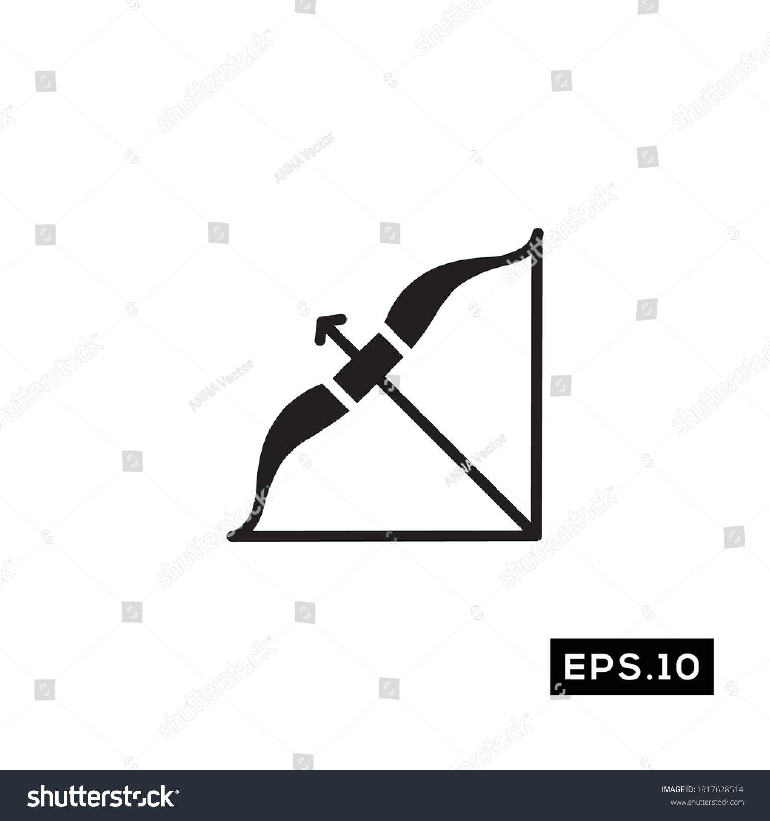 Archery Icon Vector Archery Symbol Vector Stock Vector (Royalty Free ...