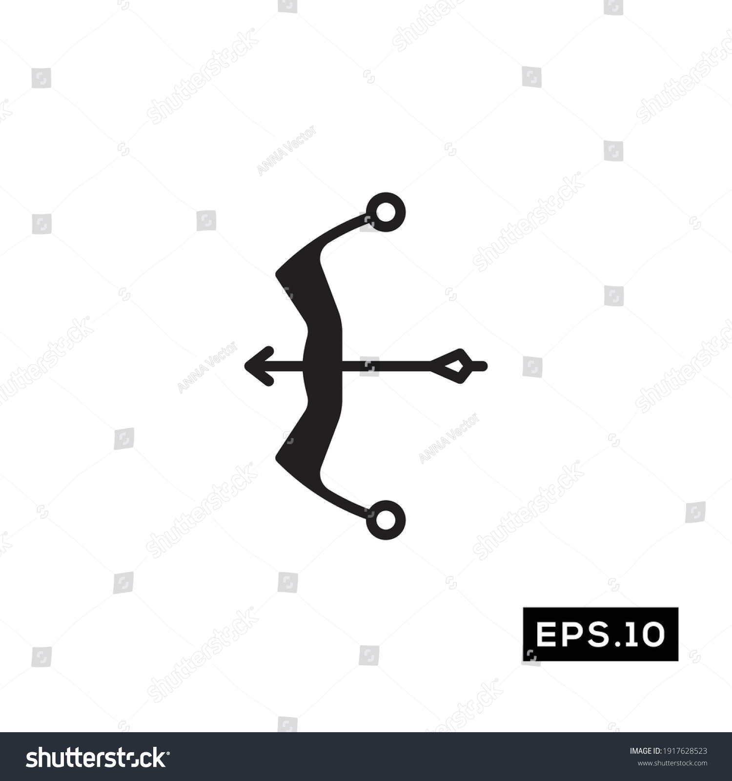 Archery Icon Vector Archery Symbol Vector Stock Vector (Royalty Free ...