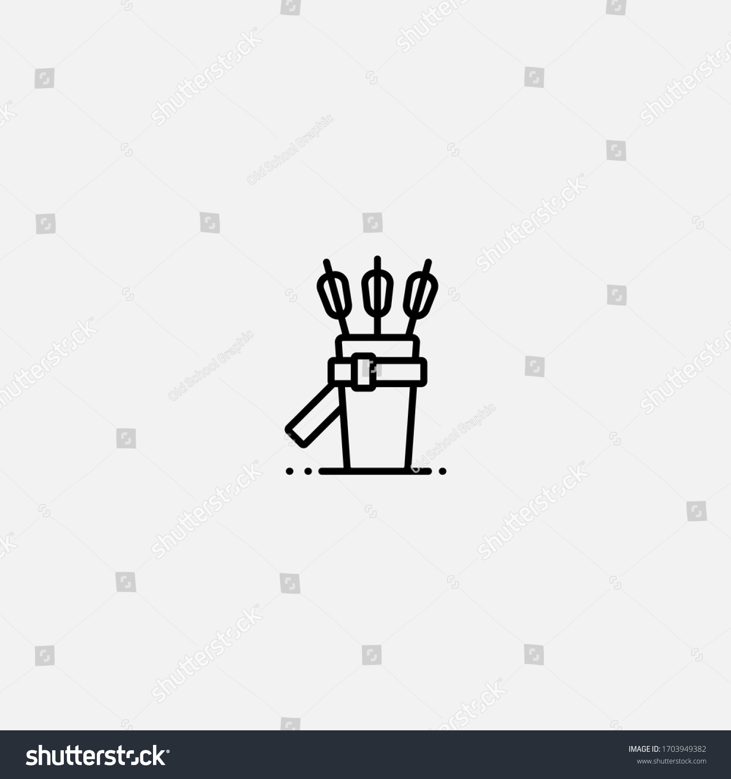 Archery Icon Vector Illustrator Sign Stock Vector (Royalty Free) 1703949382