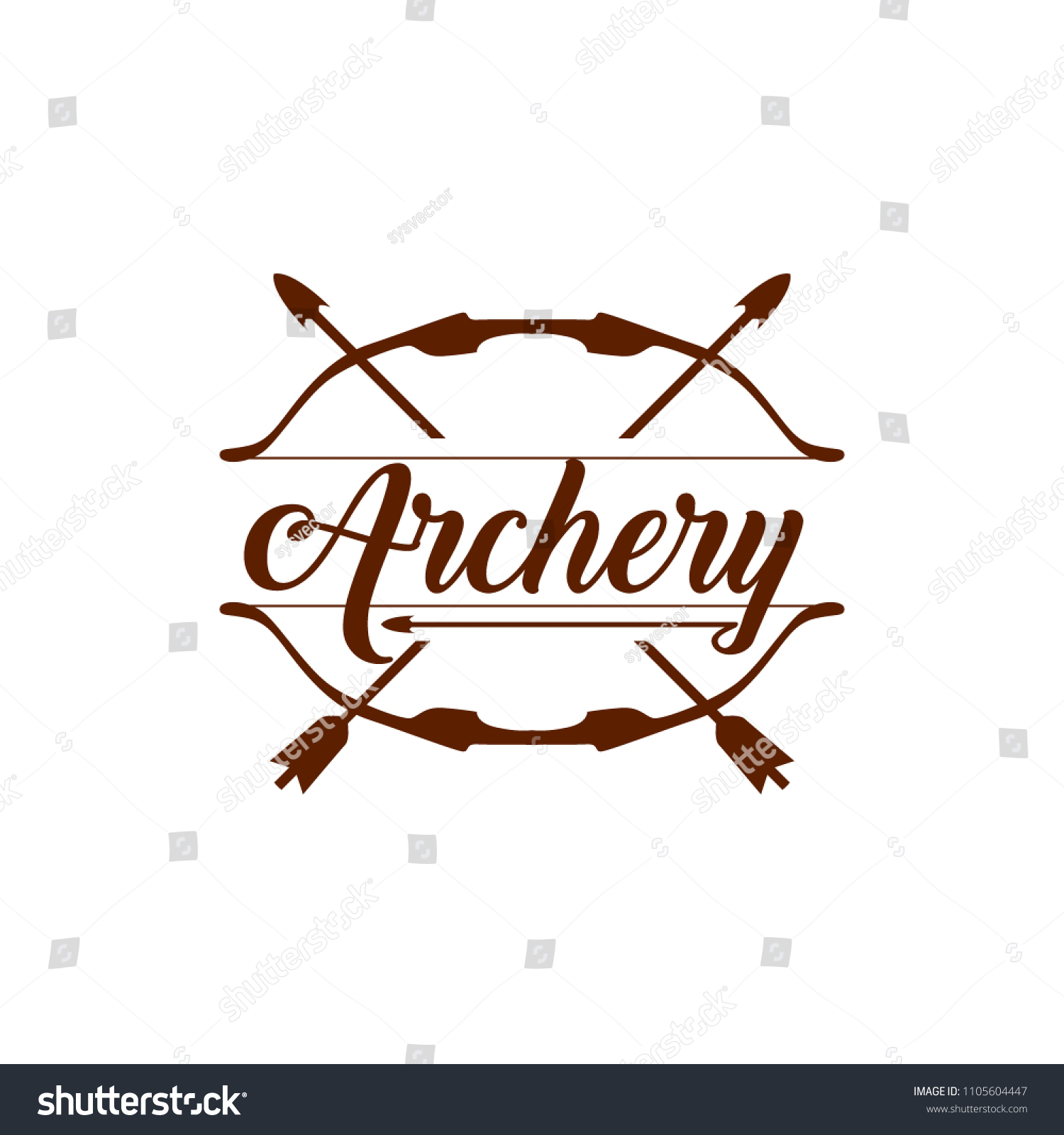 Archery Logo Design Template Stock Vector (Royalty Free) 1105604447 ...