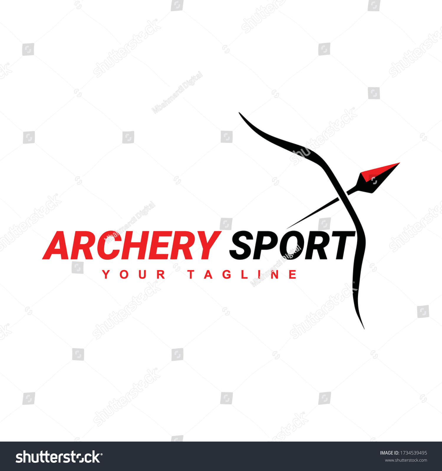 Archery Logo Design Template Vector Illustration Stock Vector (Royalty ...