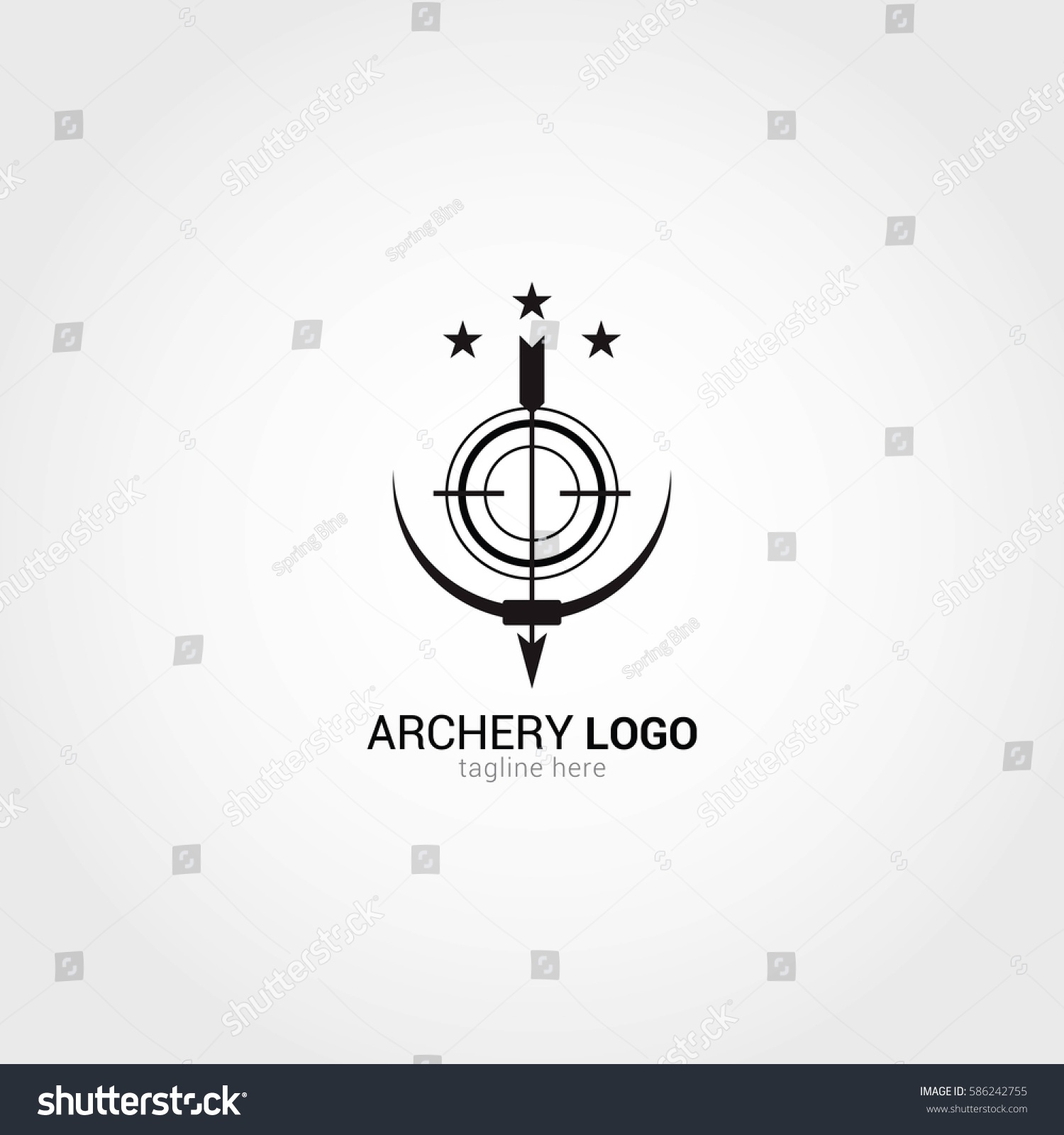 Archery Logo Design Template Vector Illustration: vetor stock (livre de ...