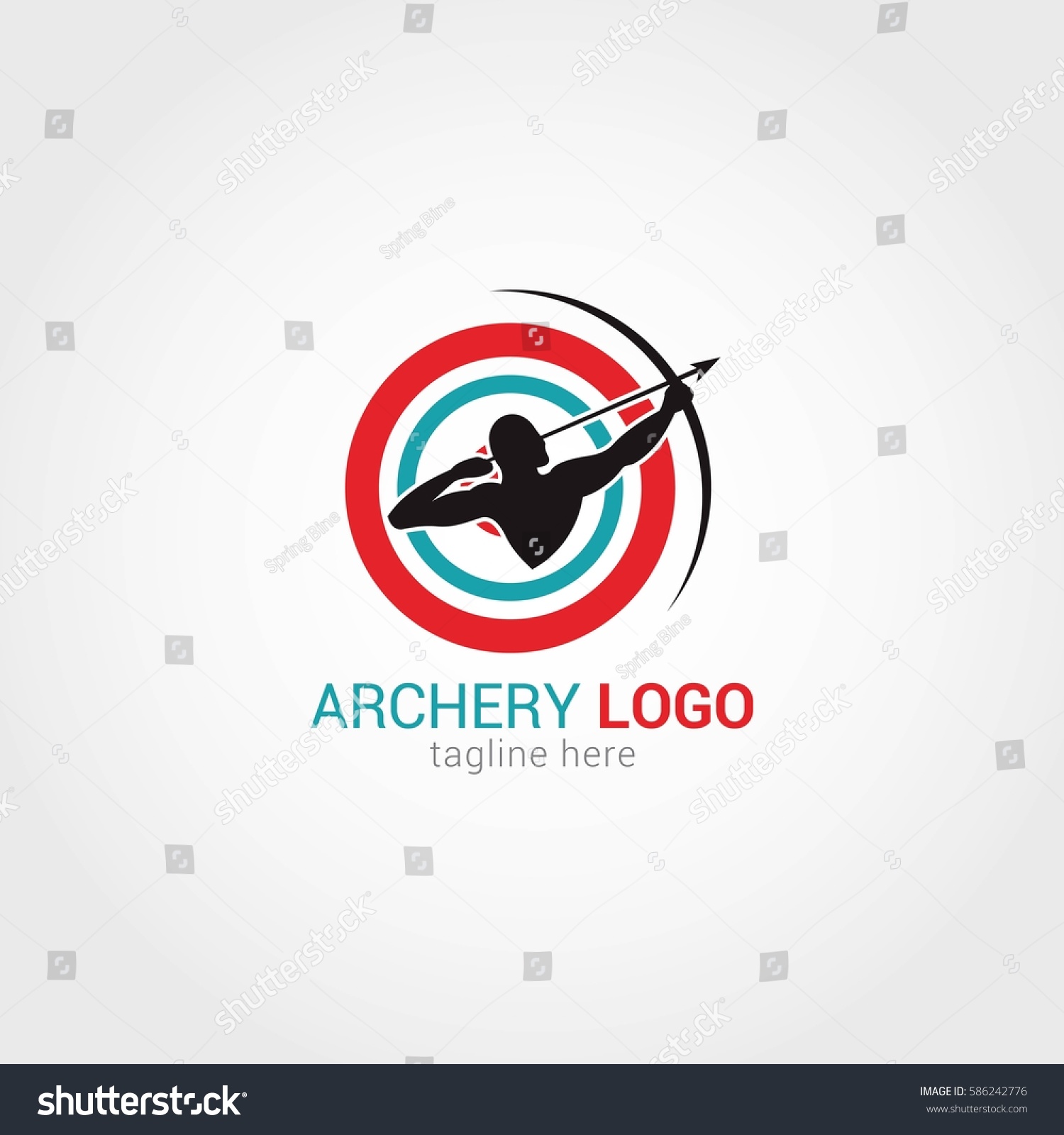 Archery Logo Design Template Vector Illustration Stock Vector (Royalty ...