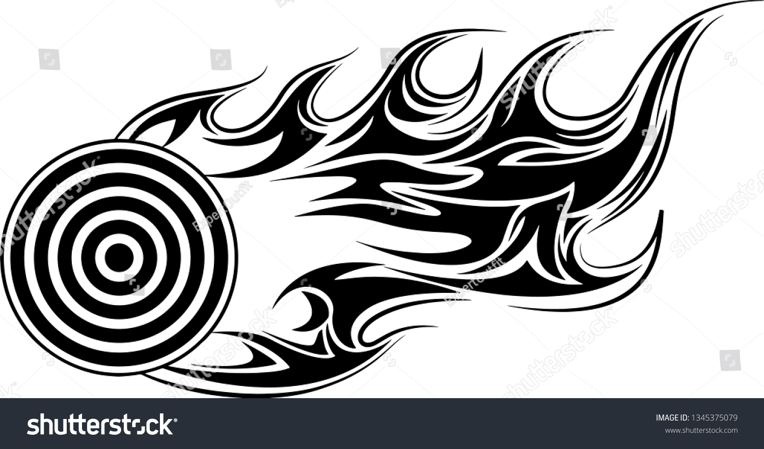 Archery Shooting Target Fire Motion Effect: vector de stock (libre de ...