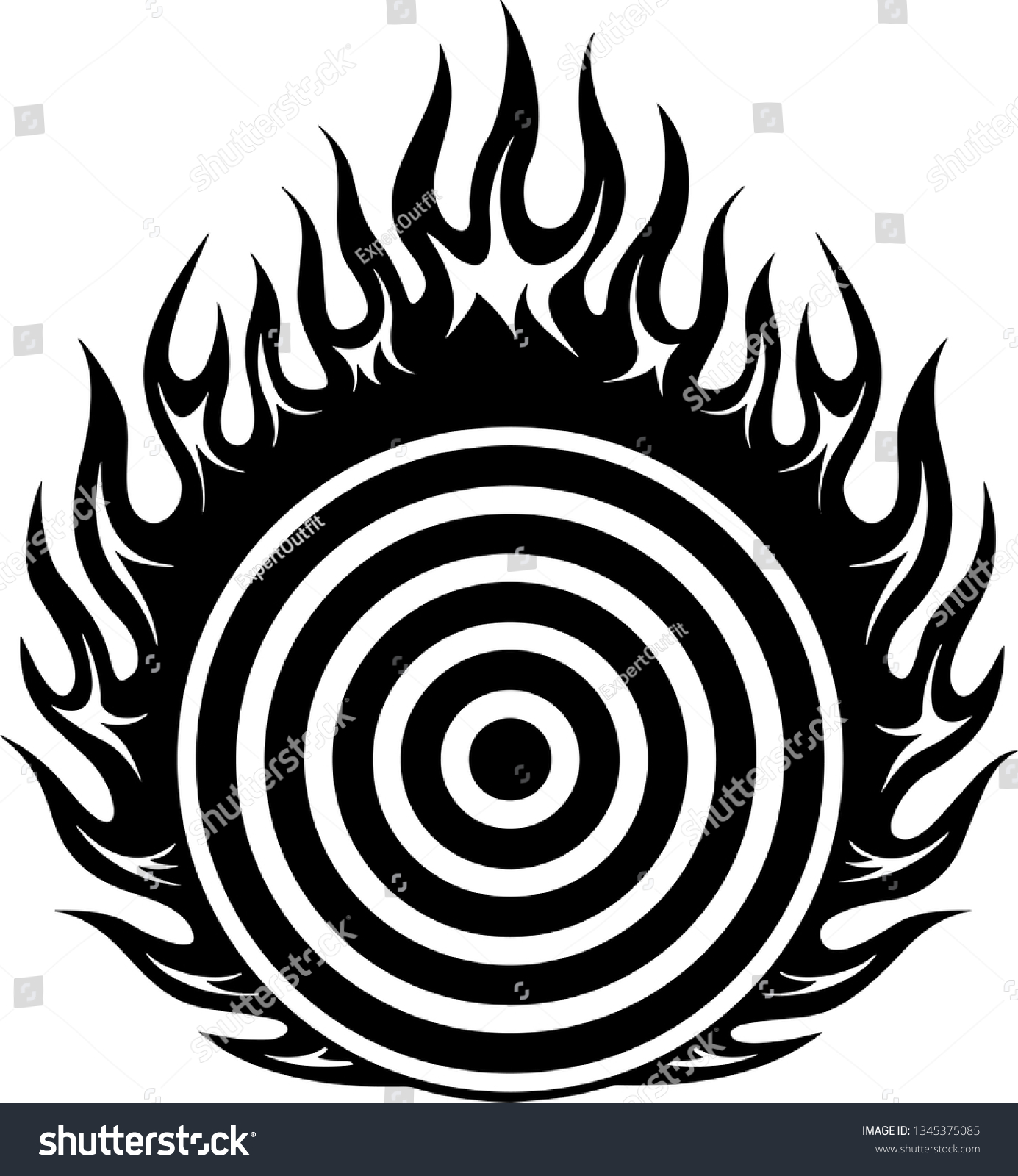 Archery Shooting Target Fire Motion Effect 스톡 벡터(로열티 프리) 1345375085 ...