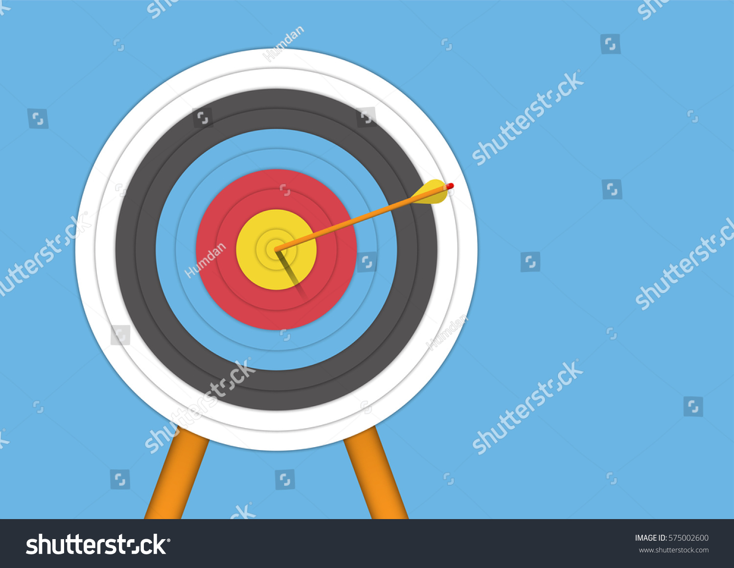 Archery Target Arrow Vector Illustrator Stock Vector Royalty Free