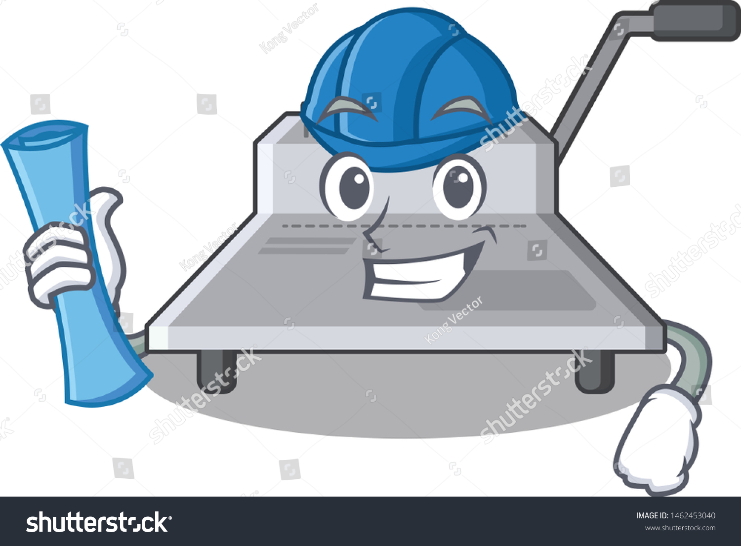 Architect Binding Machine Cartoon Shape Stock Vector (Royalty Free ...