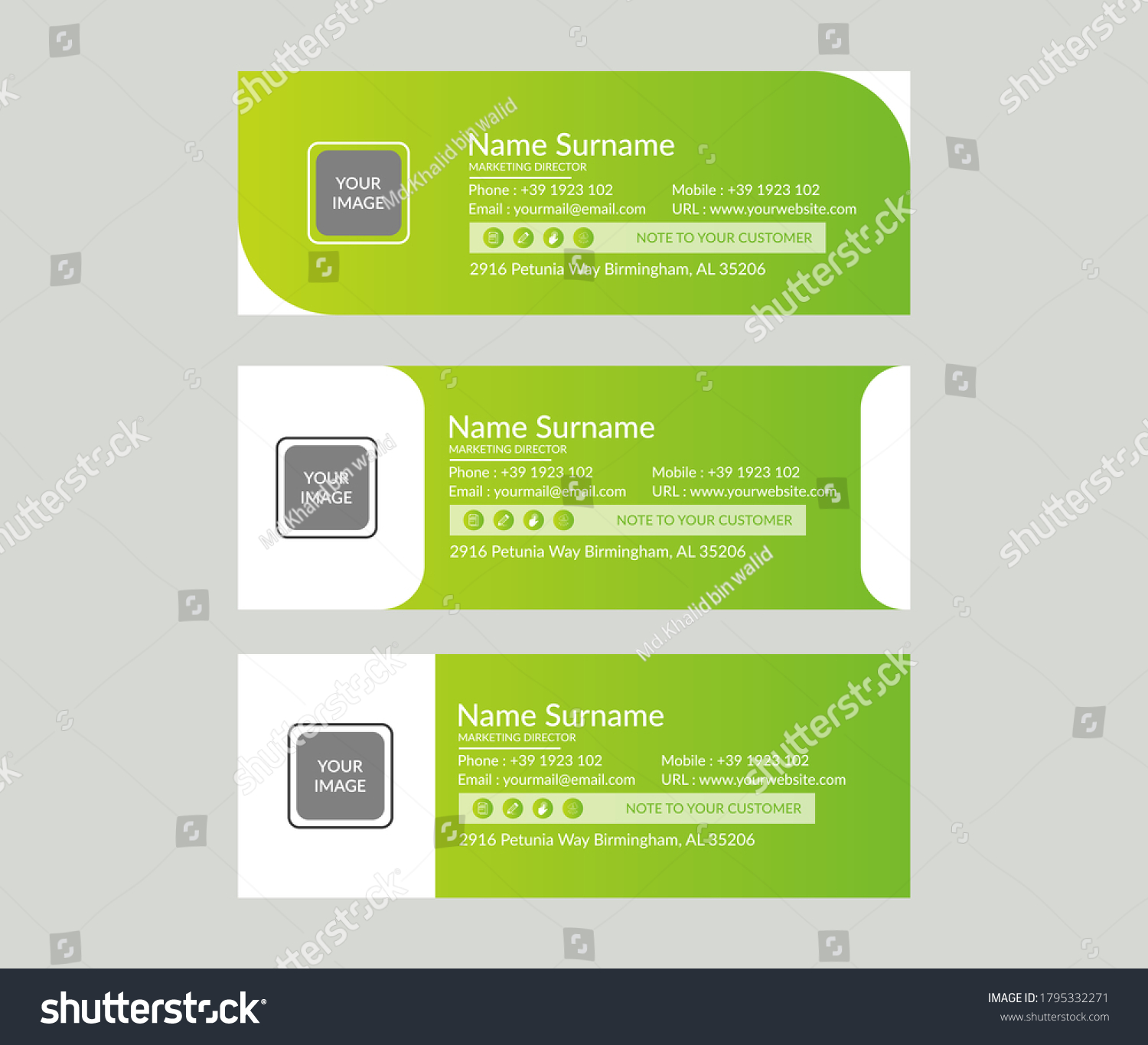 Architect Creative Email Signature Template Stock Vector (Royalty Free ...