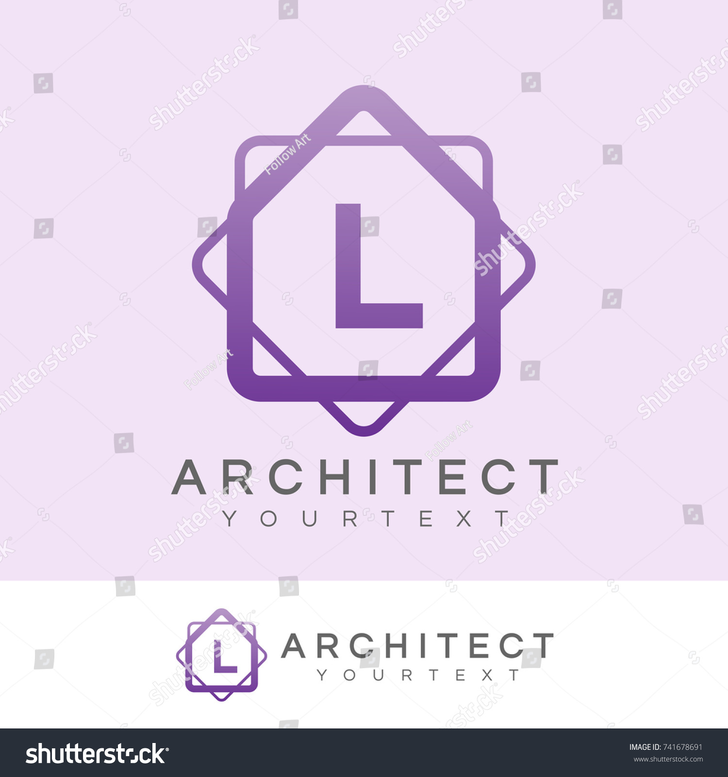 Architect Initial Letter L Logo Design Stock Vector (Royalty Free ...